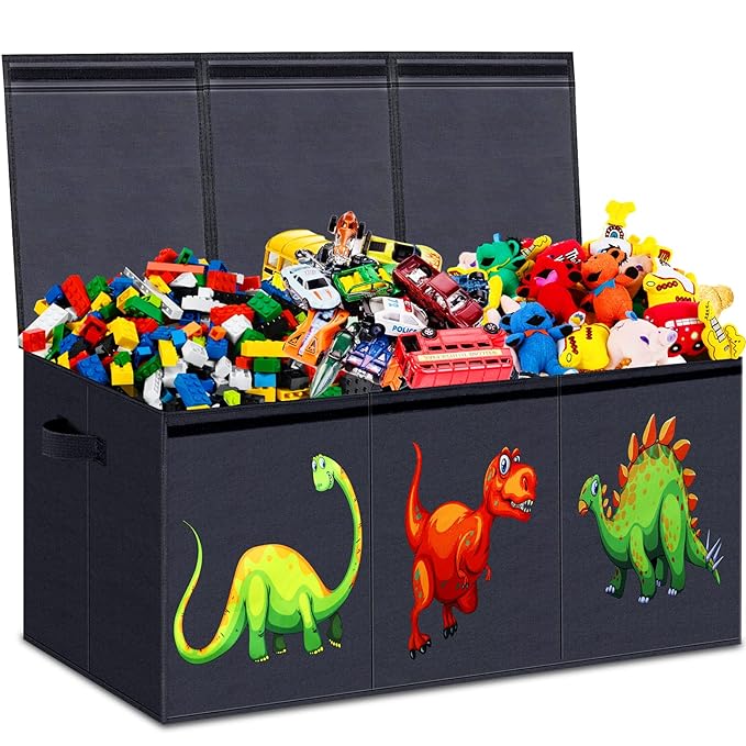 Amazon.com: HOMEMARVEL Toy Chest for Boys, Toy Boxes for Kids Extra ...