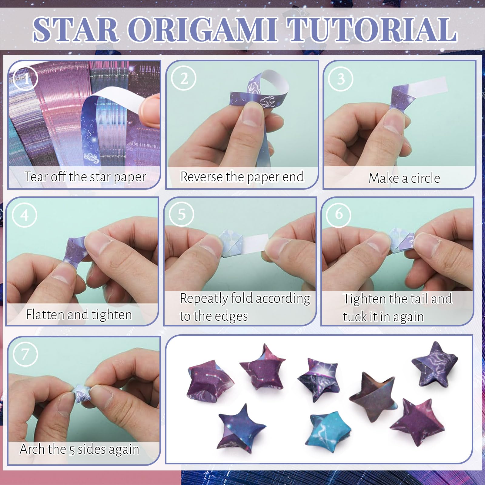 Snapklik.com : Chihutown 540pcs Star Origami Paper Strips