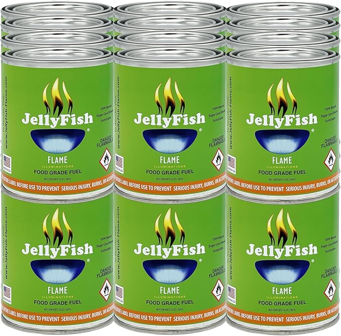 Amazon.com: Real JellyFish Flame Premium Green Gel Fuel 24 Cans (13 oz ...