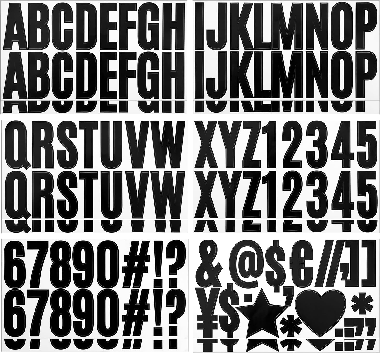 Amazon.com: 30 Sheets 159 PCS Large Letter and Numbers Stickers 6inch ...