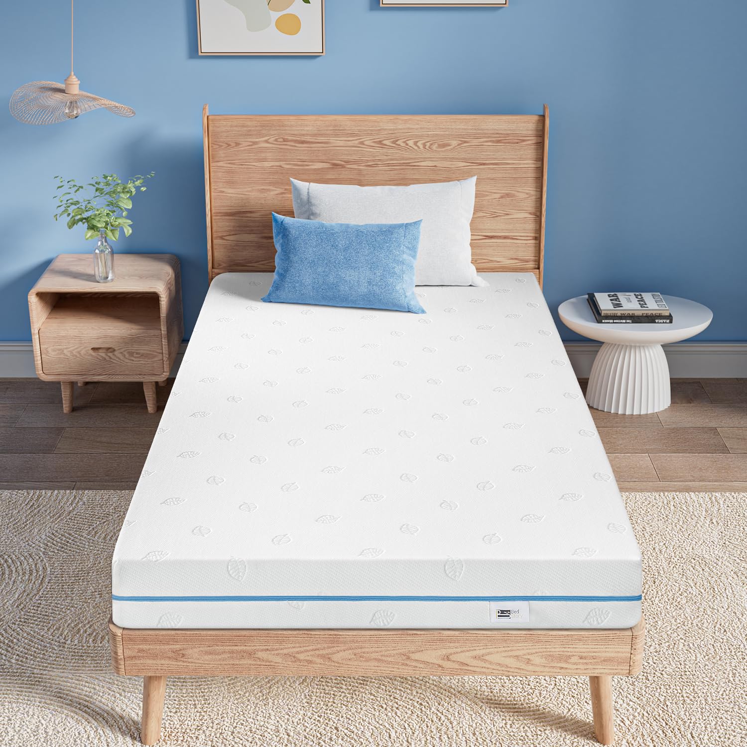 BedStory Twin Mattress, 5 Inch Mattress Gel Infused High Density Foam ...