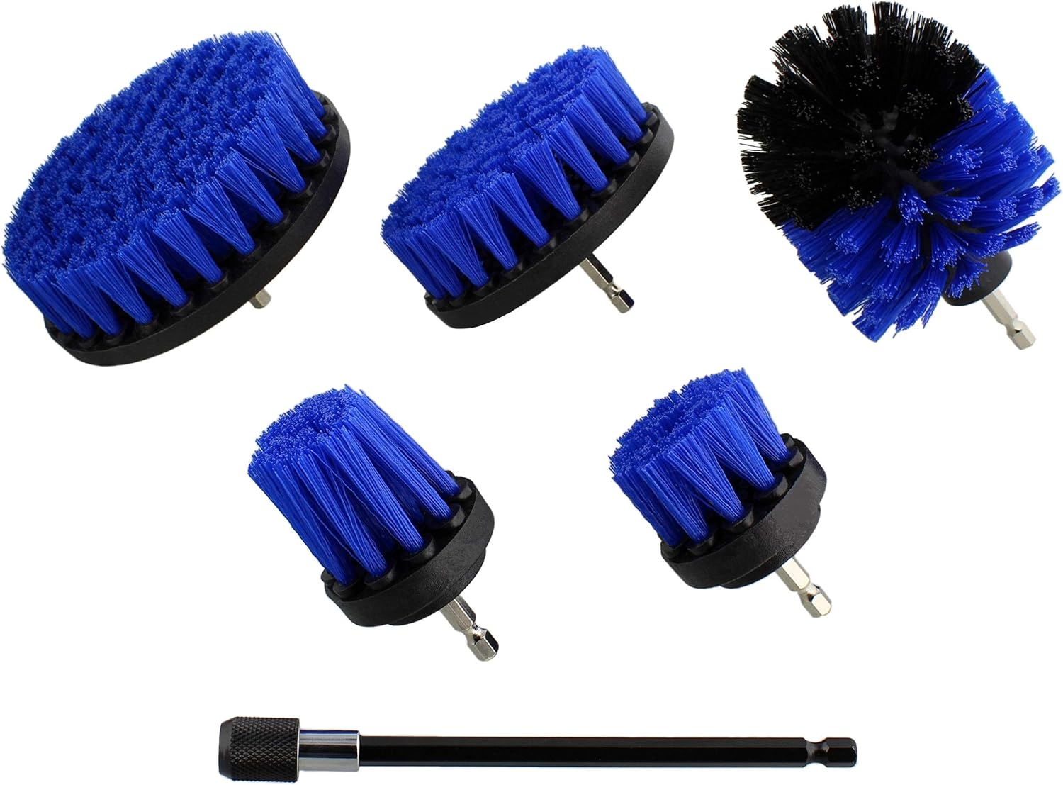 ABN 1/4in Drive Nylon Scrubber Drill Attachment Cleaning Brush 5pc Set ...