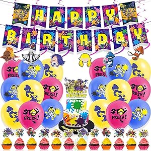 Splatoon 3 Birthday Party Decorations,Themed of Splatoon Party Supplies ...