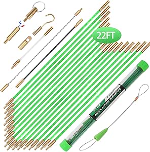 FTIHTRY 22FT Fiberglass Running Electrical Wire Cable Glow Rods Wire ...