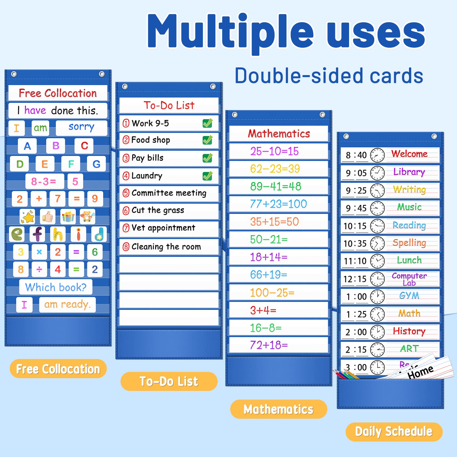Classroom Schedule Board Daily Schedule Pocket Chart – Perfect For ...