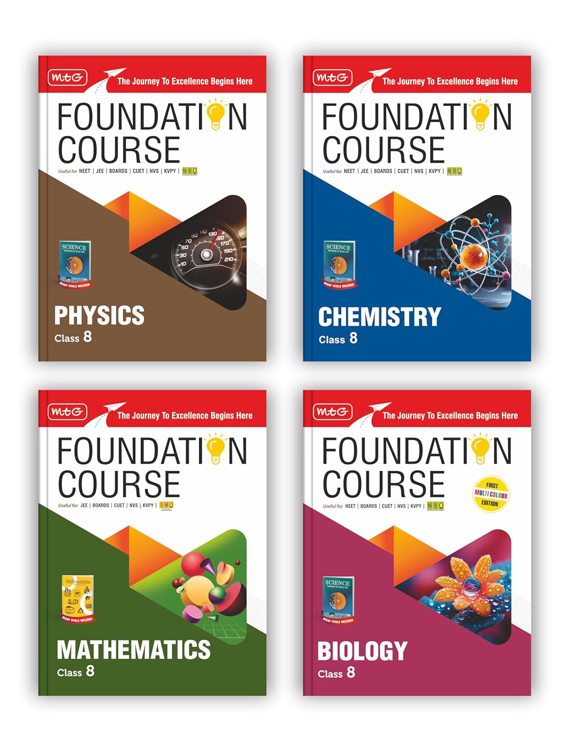 Buy MTG Foundation Course Class 8 Physics, Chemistry, Mathematics ...