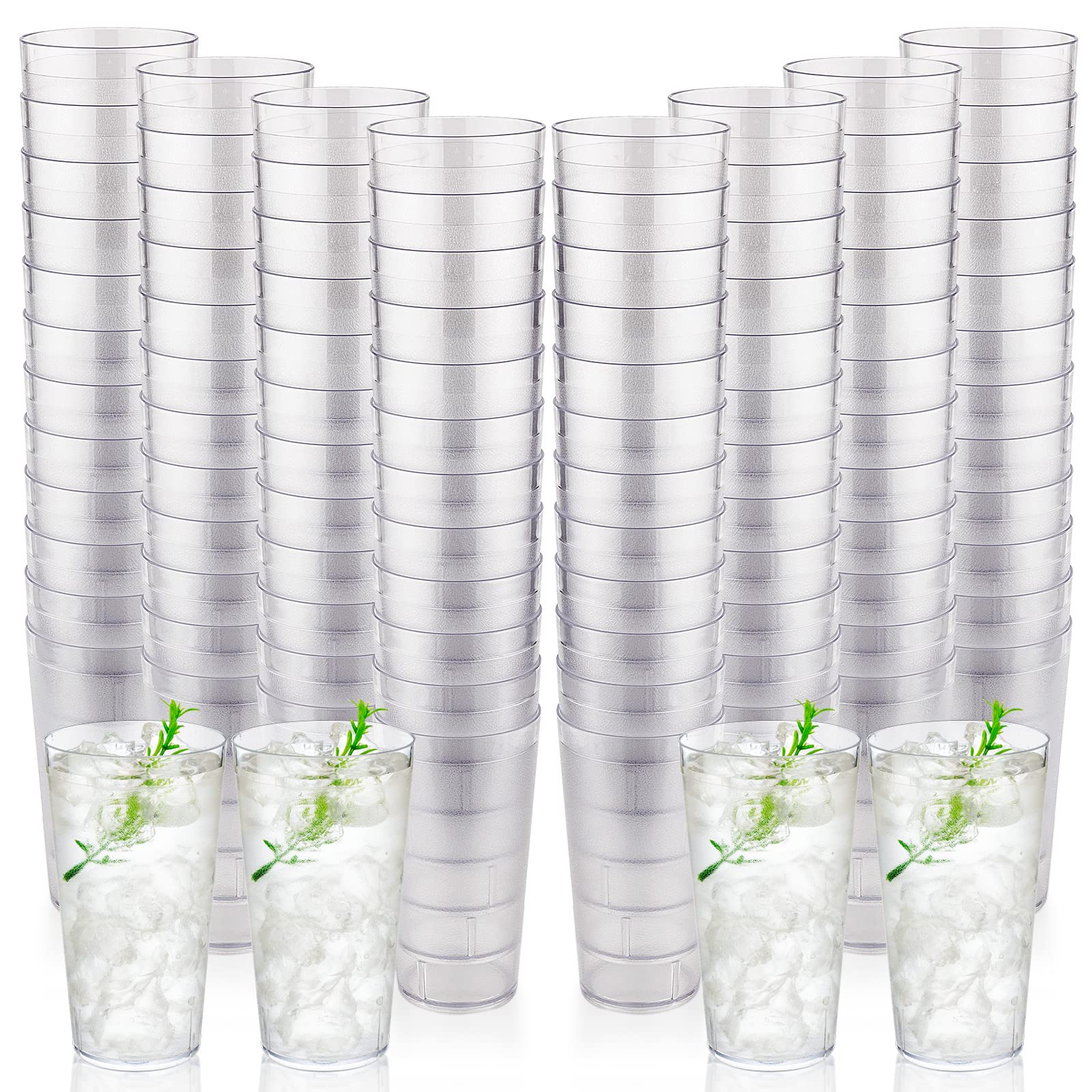 Snapklik.com : Mumufy 48 Pieces Stackable Plastic Tumblers Restaurant ...