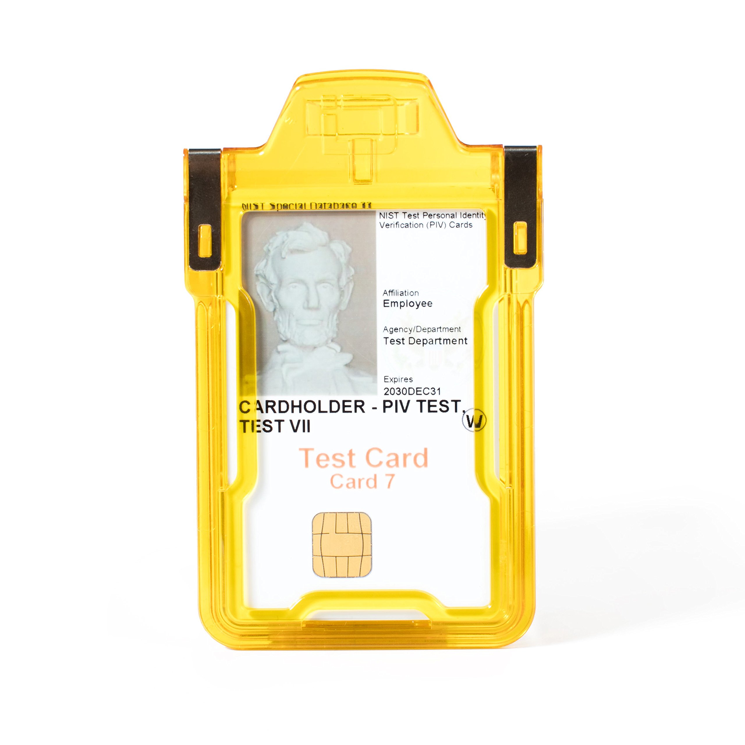 Amazon.com : Identity Stronghold Secure Badge Holder Classic, Yellow ...