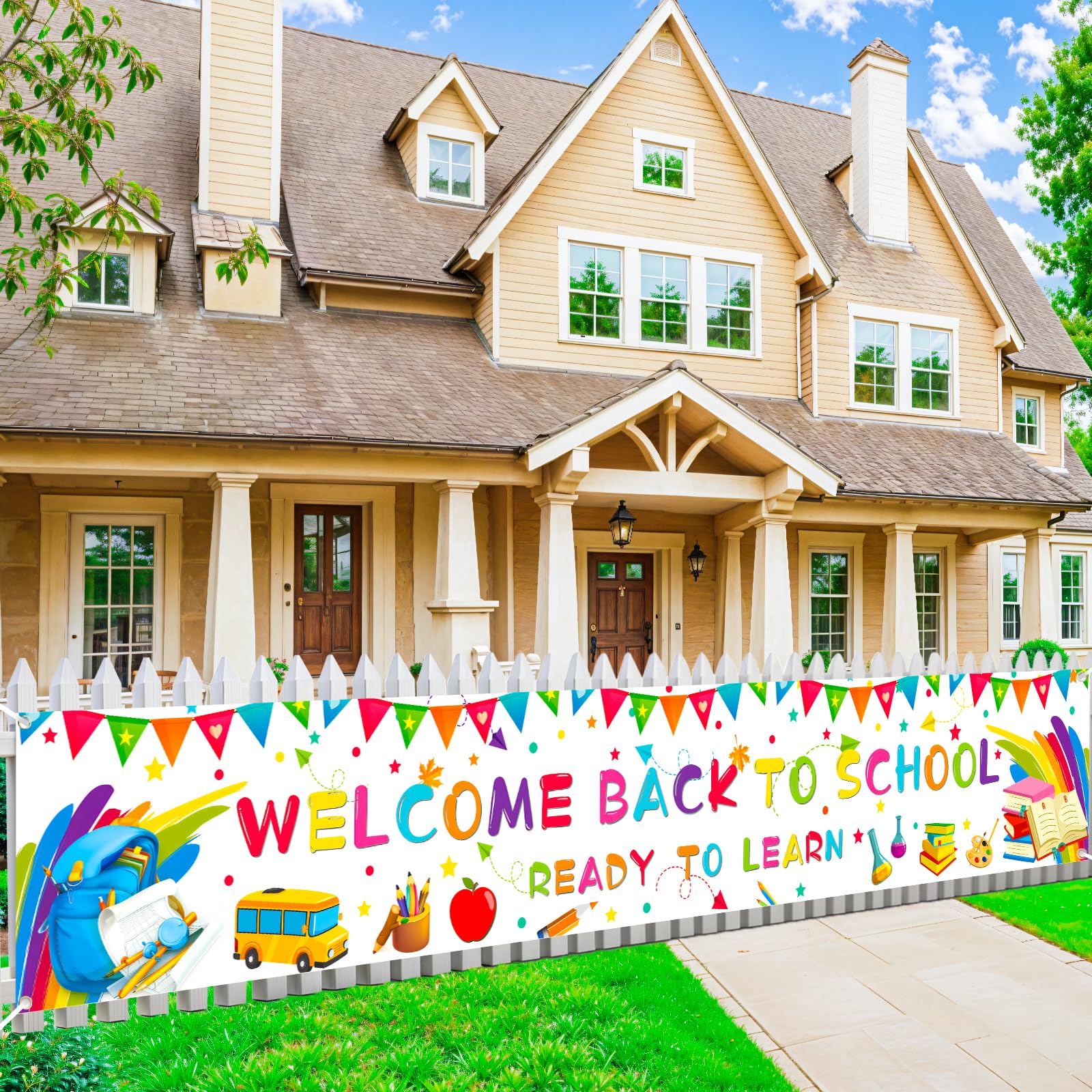 Amazon.com: Welcome Back to School Banner Yard Signs Back to School ...