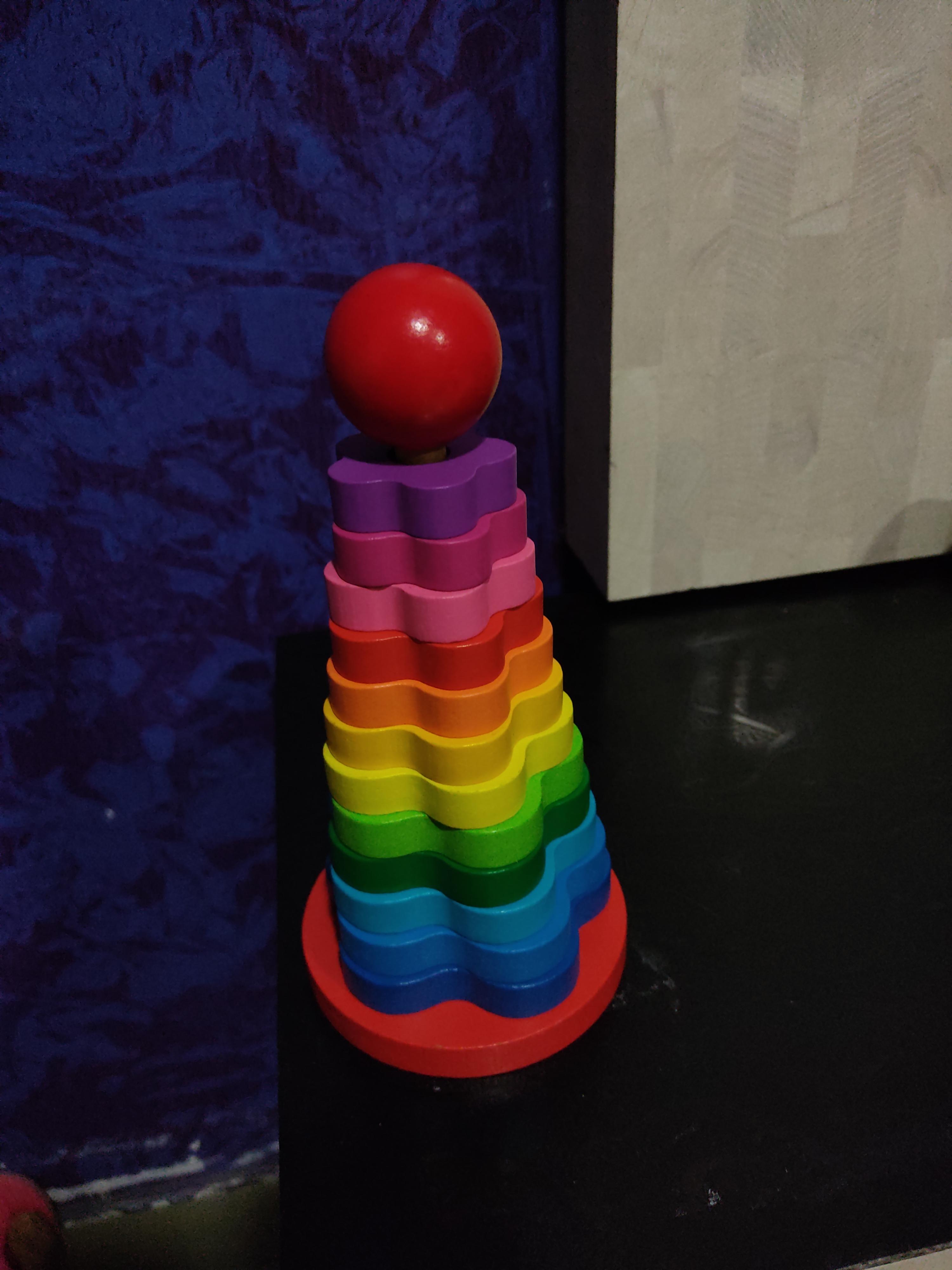 Toyshine Pack of 3 Wooden Combo Set - Rainbow Stacking Rings, Animal ...