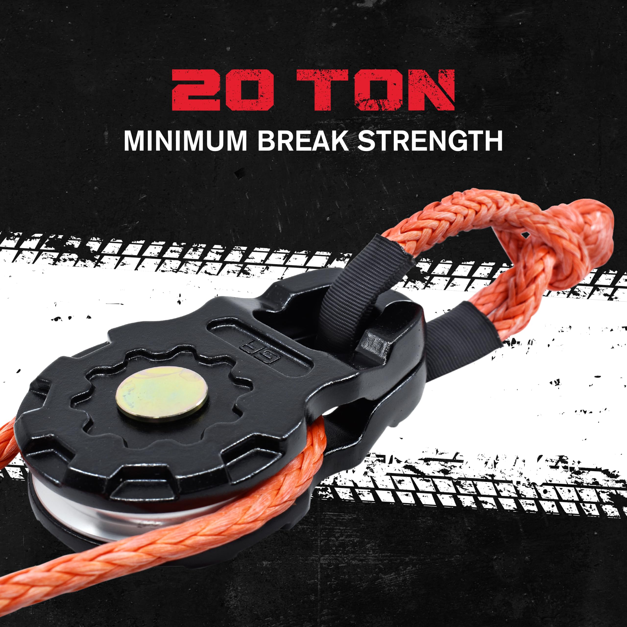 Snapklik.com : GearAmerica Ultra Snatch Block Pulley Black, 20T Mbs ...