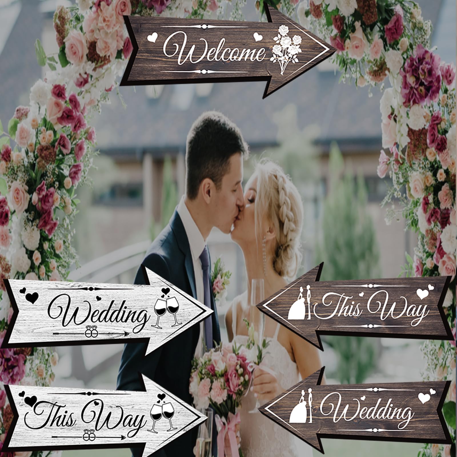 Snapklik.com : Wedding Directional Road Sign