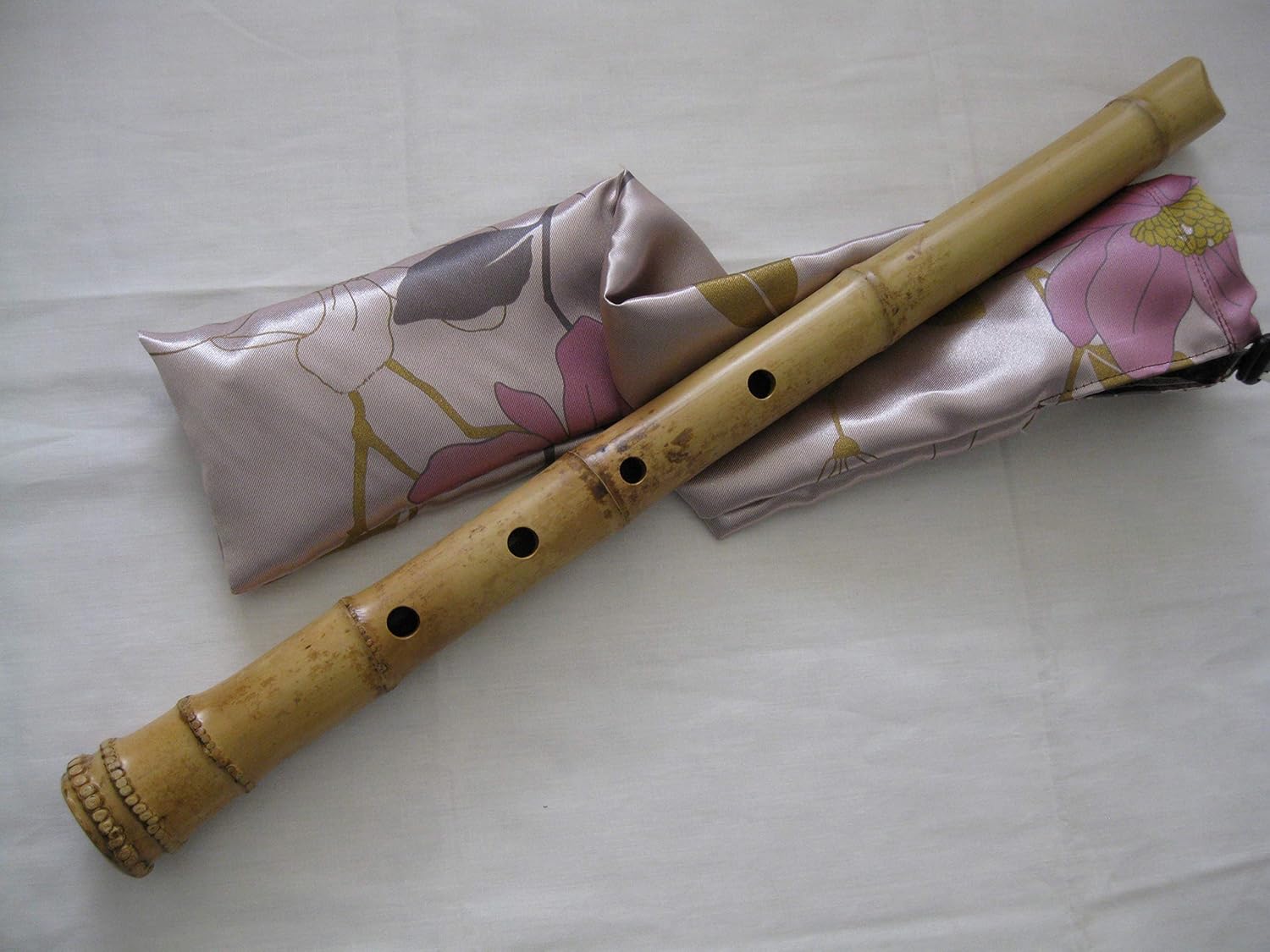 Amazon.com: 1.8 Pentatonic Shakuhachi w. Root End 5 Holes, nature edge ...