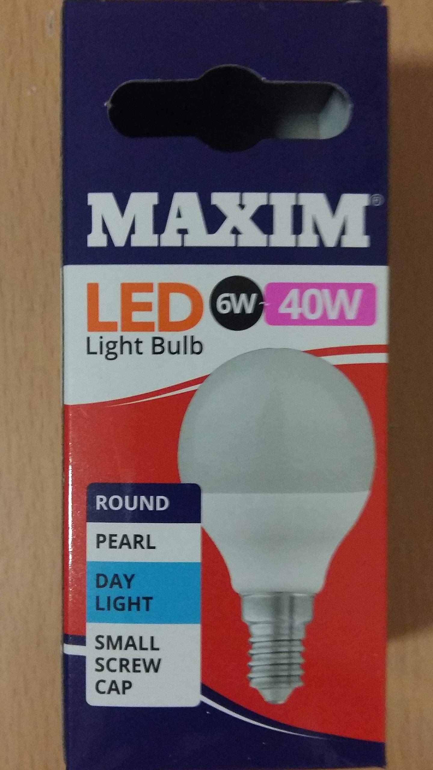 1 x Maxim LED Round Golf Small Edison Screw Cap (SES) Bulbs, E14, 6 W ...
