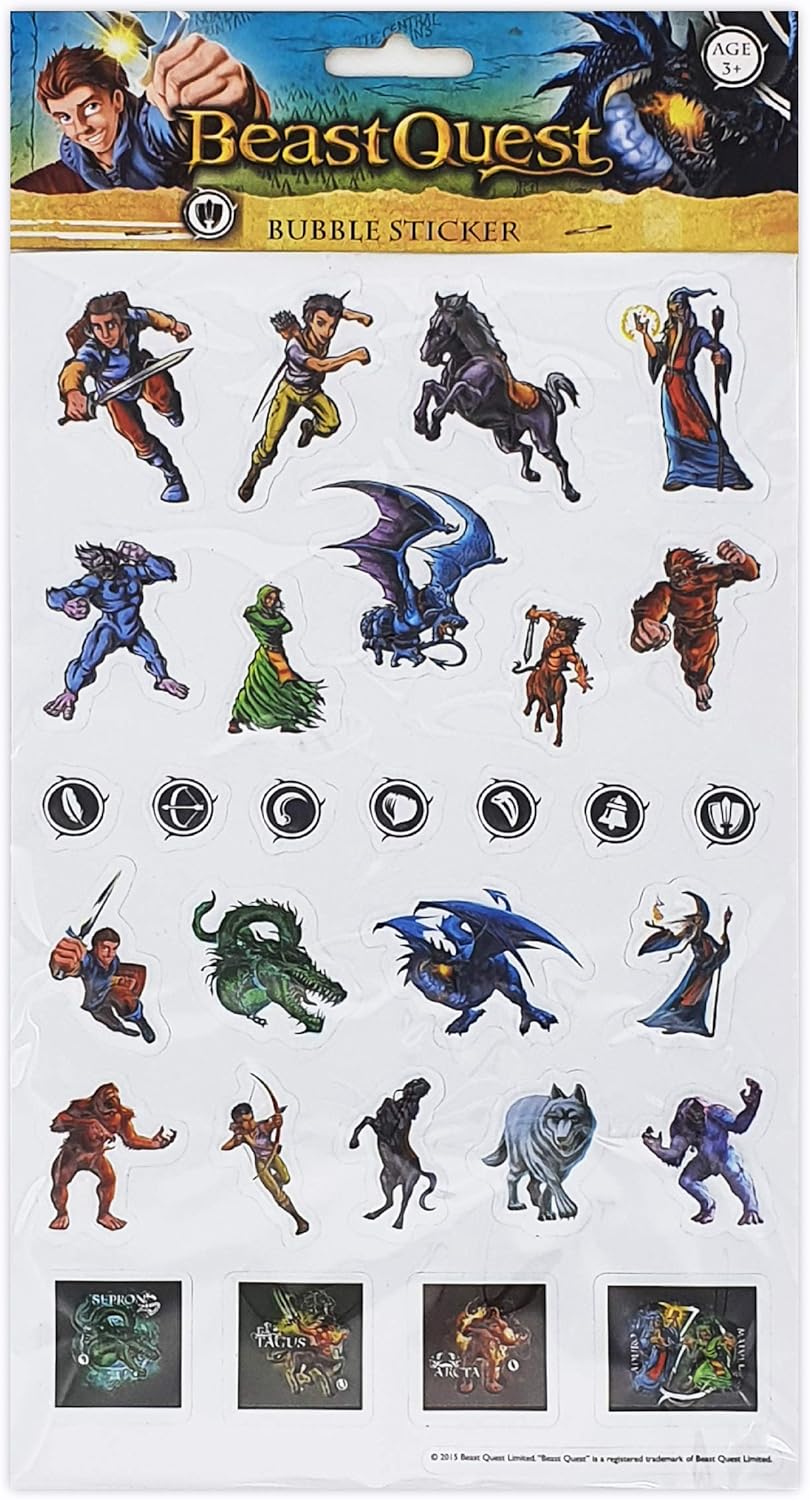 Beast Quest Stickers Fantasy Adventure Party Bag Fillers Stickers for ...