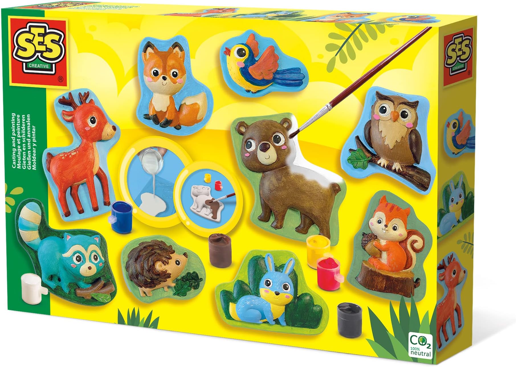 Lena 42707 Gips Gießen Set Glitter Schmetterlinge - Kreativ Set für ...