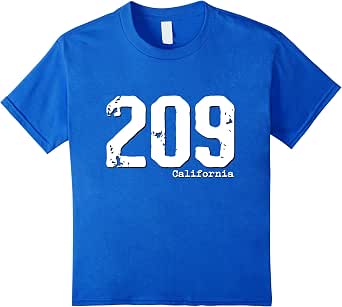 Amazon.com: California 209 Area Code Shirt California Pride : Clothing ...