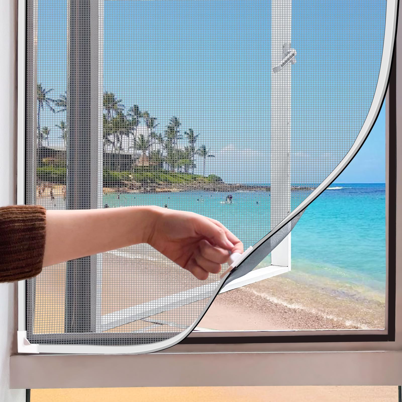 Amazon.com: Custom Size Window Screen Kit (White) Assembly Required ...