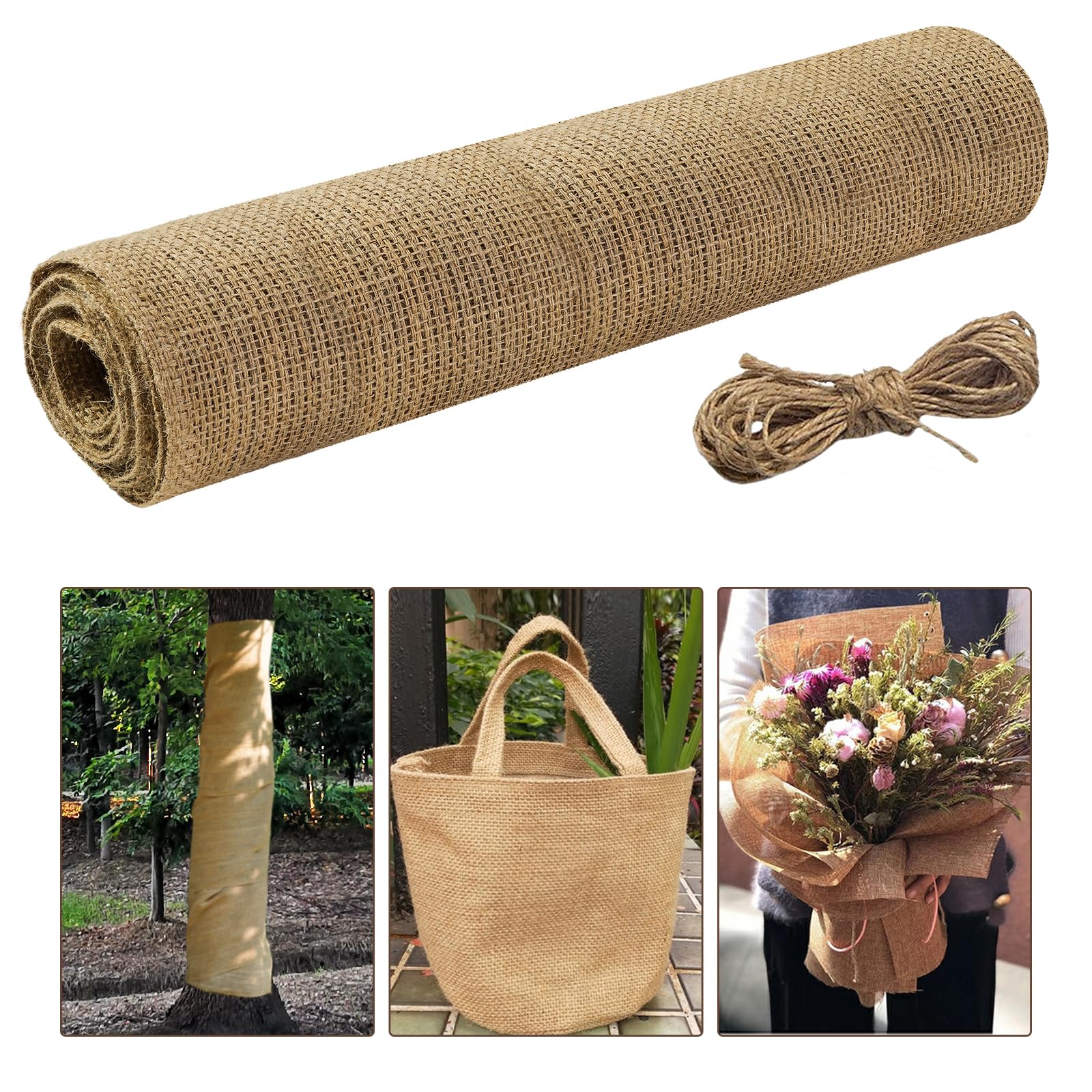 Amazon.com: WSFSLJWDW Natural Burlap Tree Wrap Rolls-23.6in x 16.4ft ...