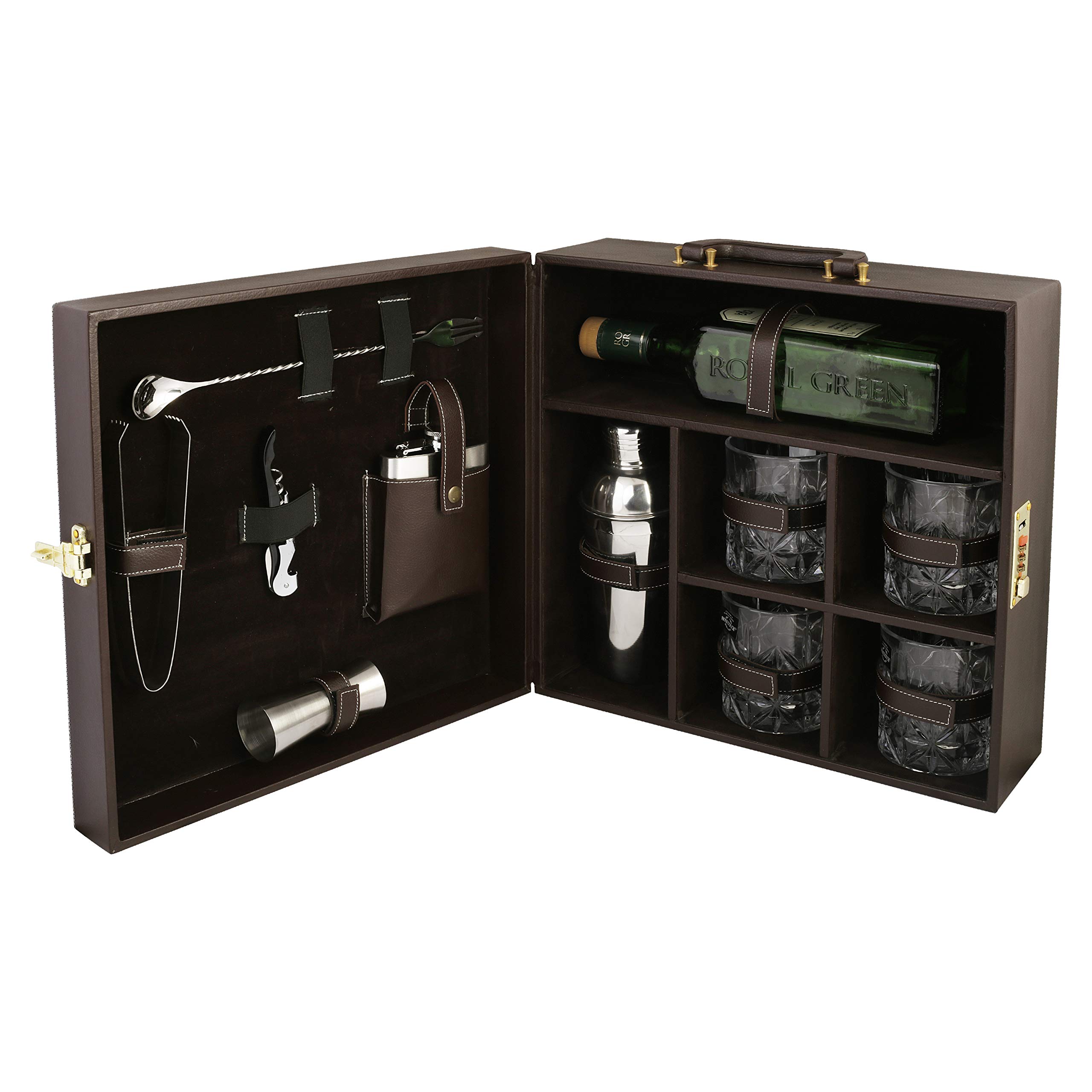 Buy Anything & Everything Bar Set | Portable Leatherette Bar Set | Wine ...