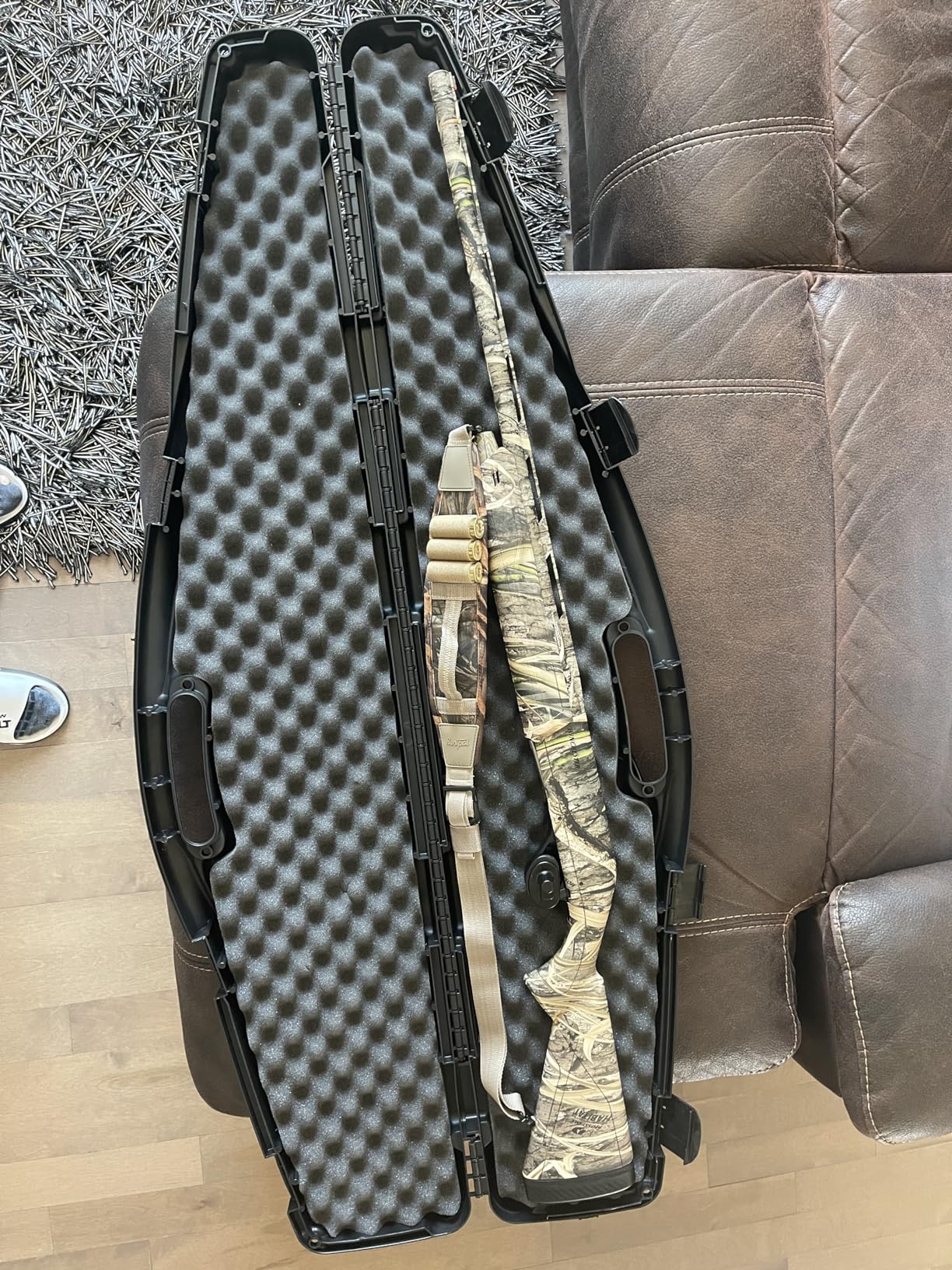 HUNTPAL 2 Point Gun Sling 12 Gauge Shotgun Sling with 3 Shell Holders ...