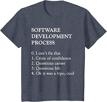 Amazon.com: Software Development T-Shirt | Funny Coding Programming Tee ...