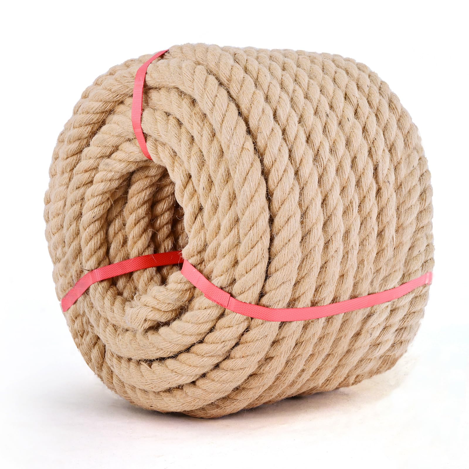 Amazon.com: Jute Rope 2/5 Inch 100 Ft Natural Hemp Rope, Heavy Duty ...