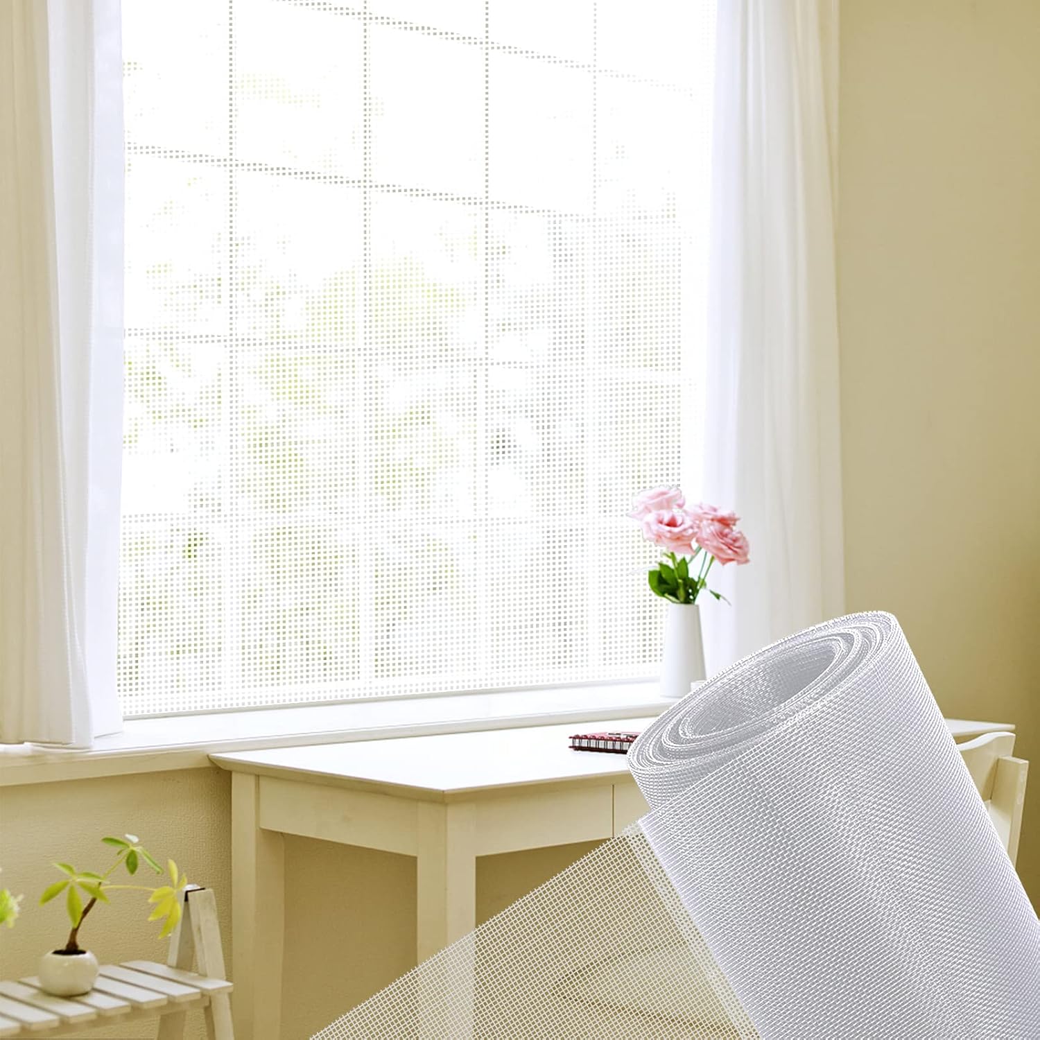 Window Screen 100x2600cm, Net for Windows Physical Mosquito Control ...