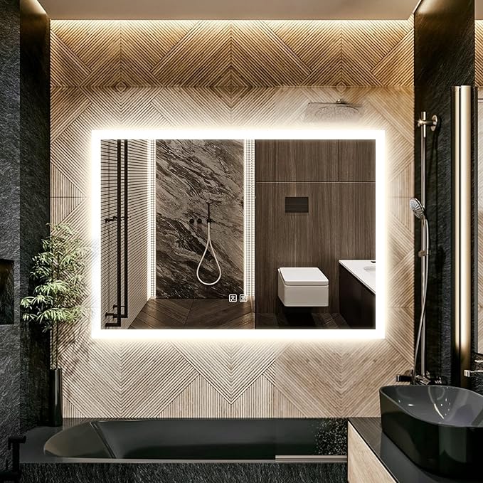 Amazon.com: ROOMTEC 42x30 Inch Led Mirror for Bathroom ,Backlit Lighted ...