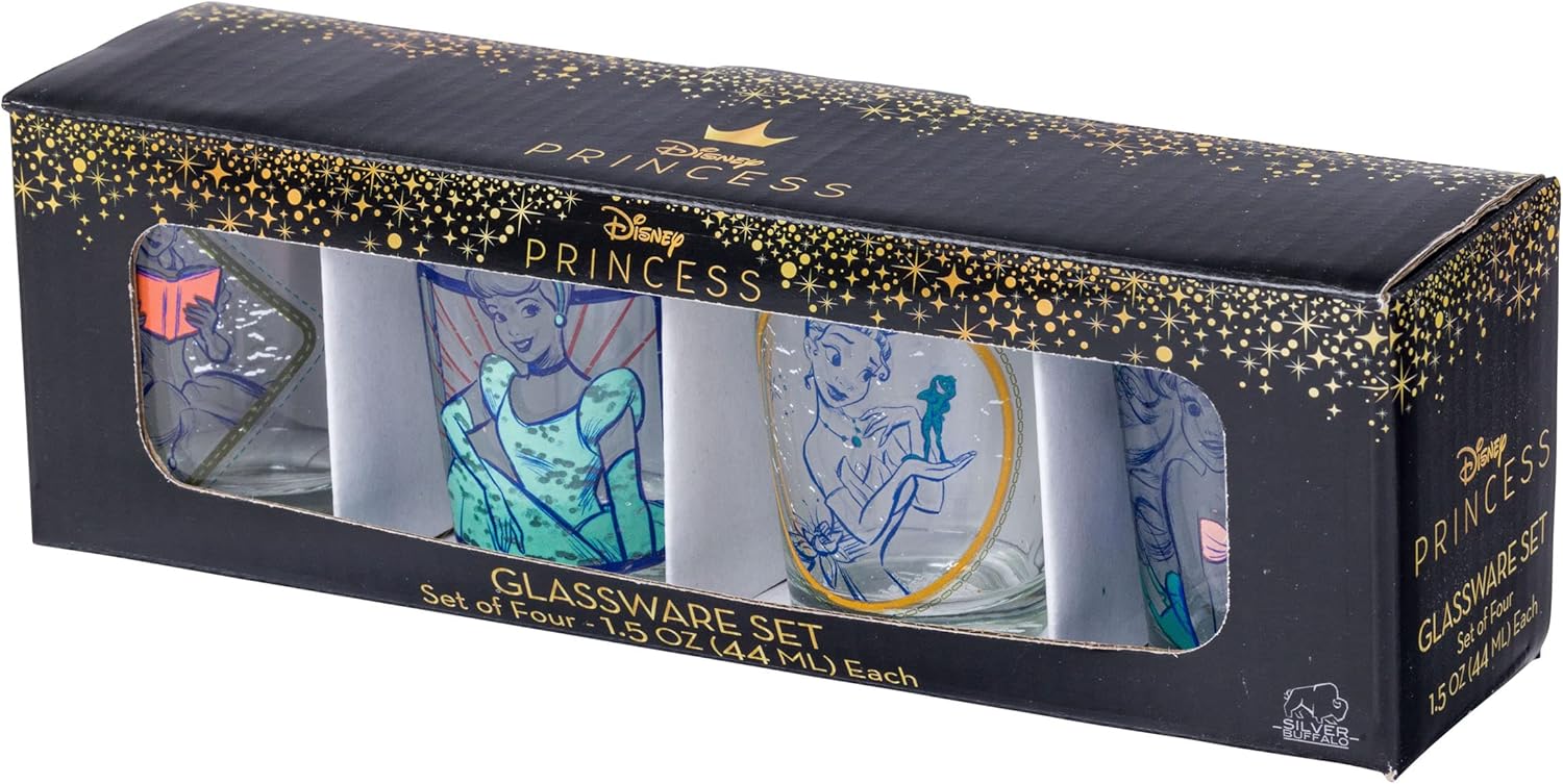 Silver Buffalo Disney Princess Frames – Juego de 4 mini vidrios, 1.5 ...