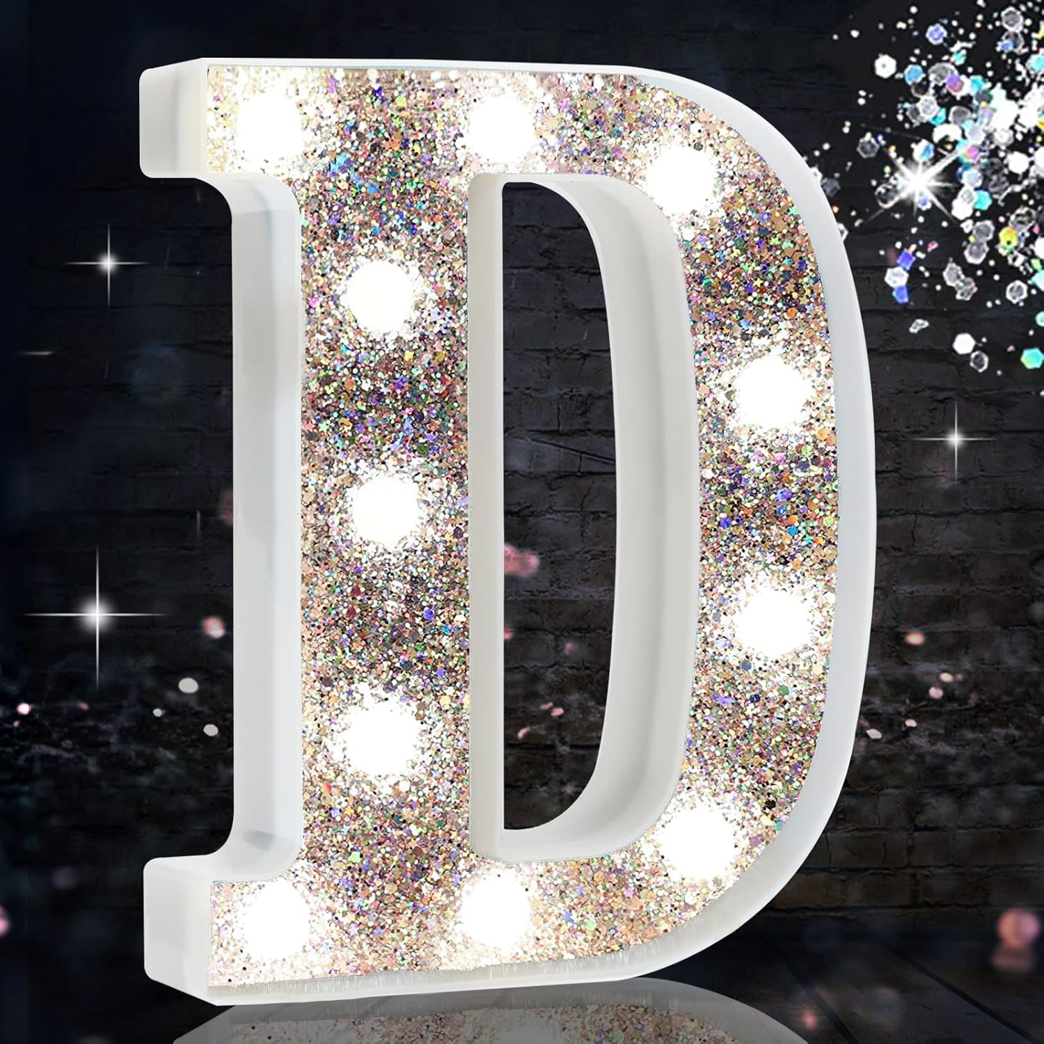 Amazon.com: Light Up Letters, Glittery Letter Lights Battery Powered ...