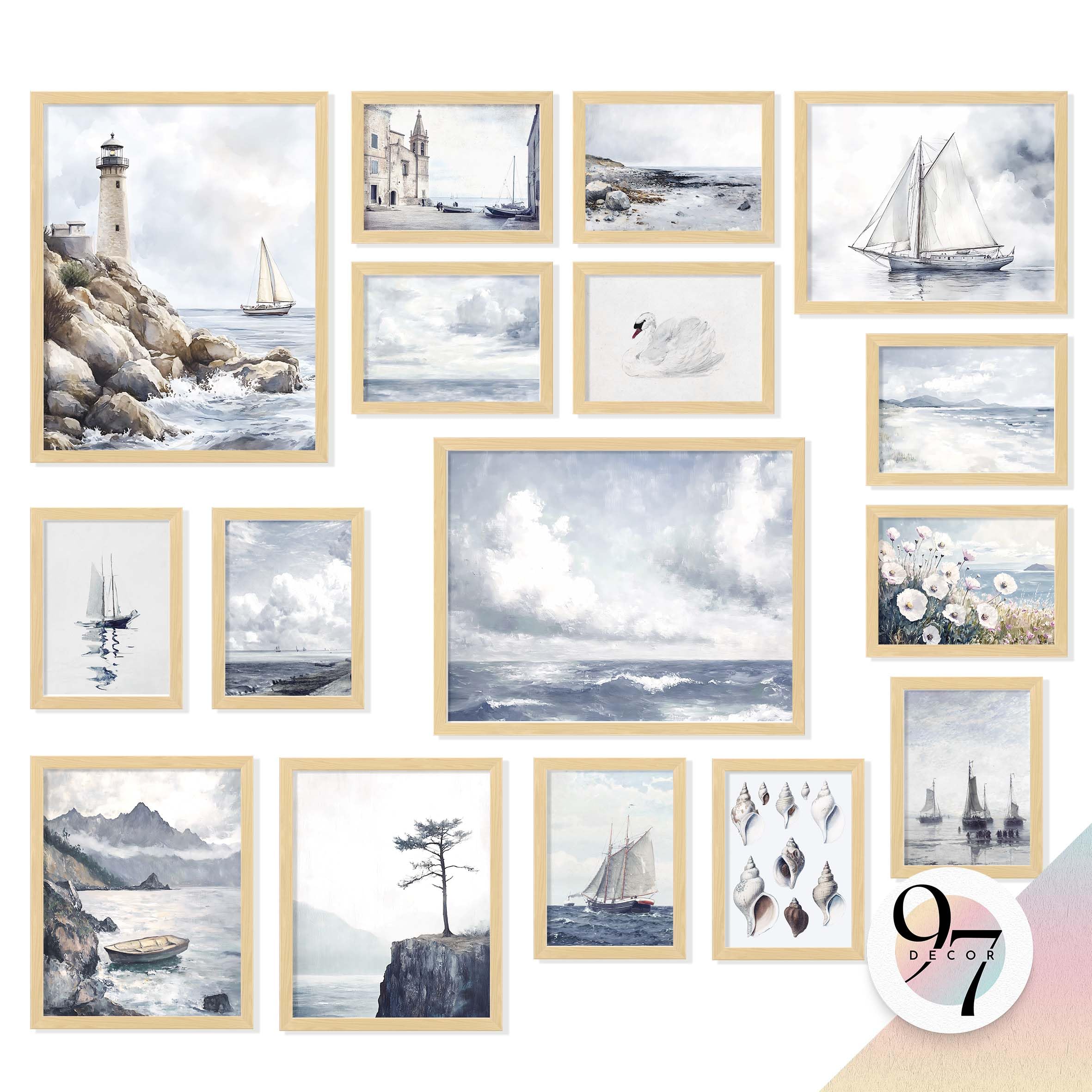 Amazon.com: 97 Decor Large 11x14 Rustic Nautical Wall Decor - Vintage ...