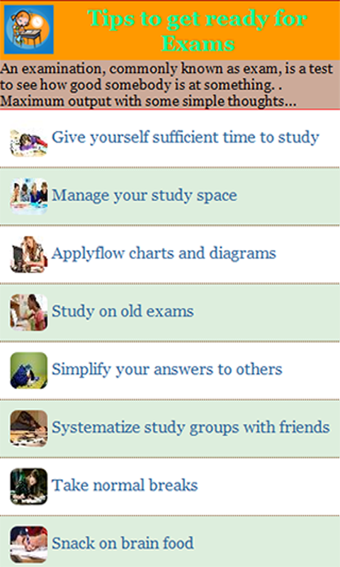Tips to get ready for Exams - App on Amazon Appstore
