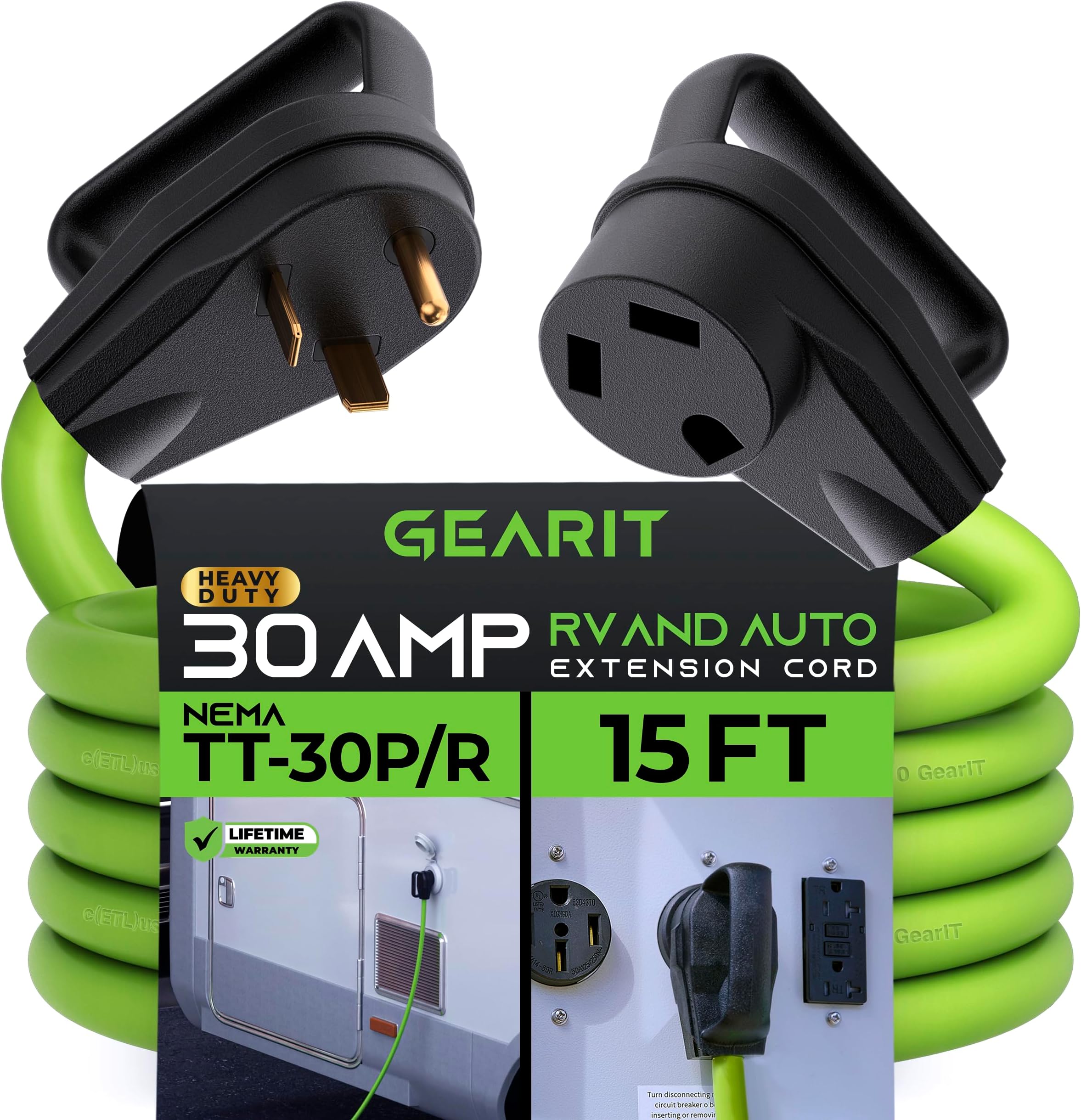 Amazon.com: Finderomend 30 Amp RV Extension Cord 3 Wire,RV Power Cord ...