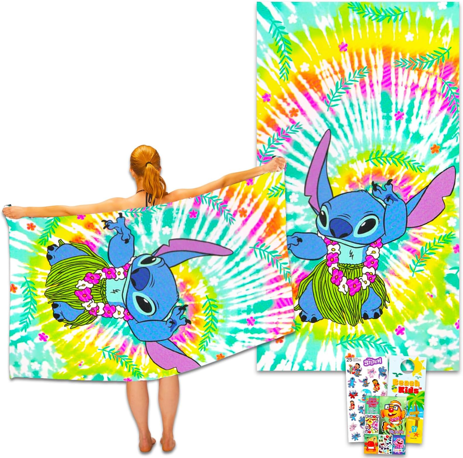 Amazon.com: Disney Stitch Beach Towel Set - Bundle with 40" x 72" Lilo ...