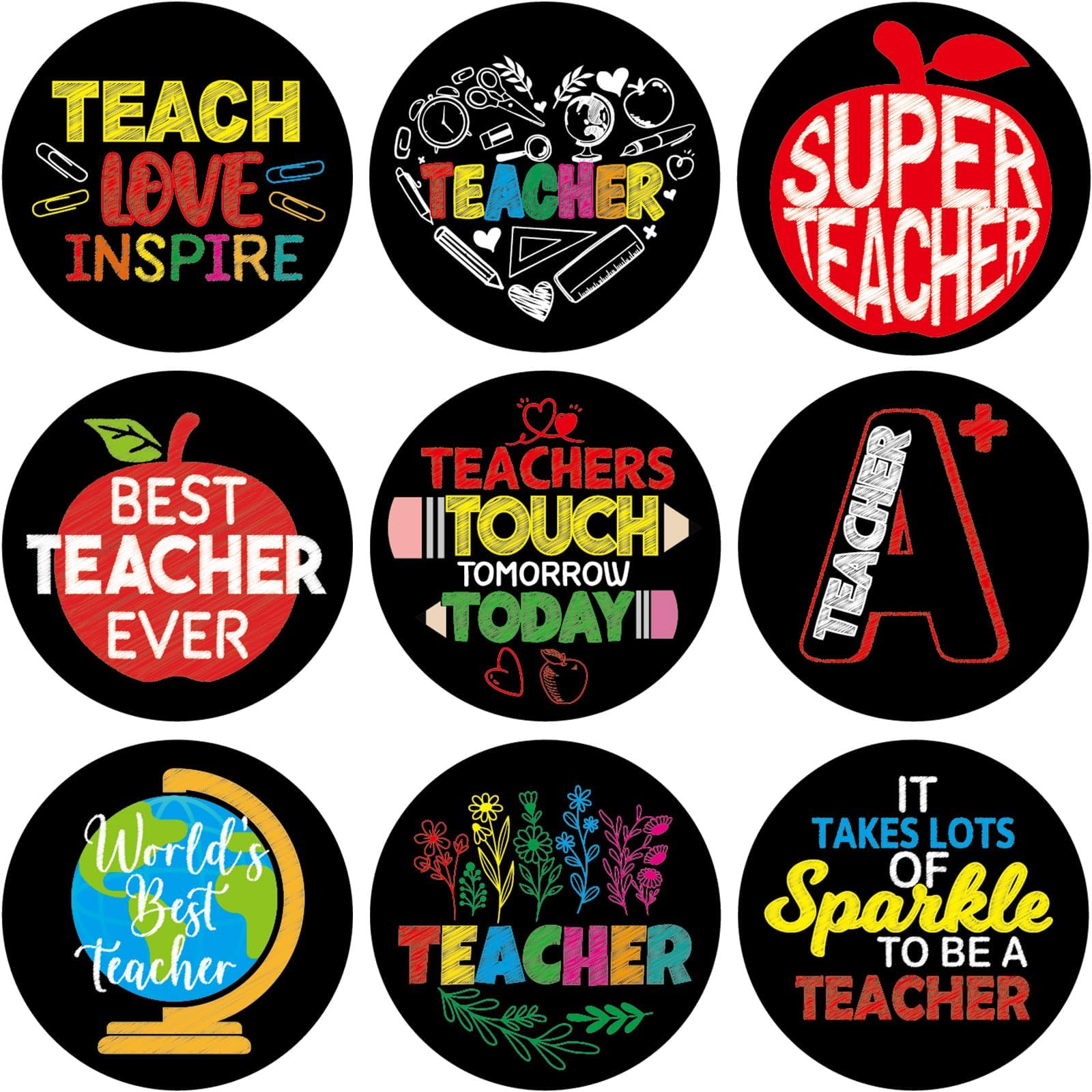 Amazon.com: Thank You Stickers for Teachers 250pcs Teacher Appreciation ...