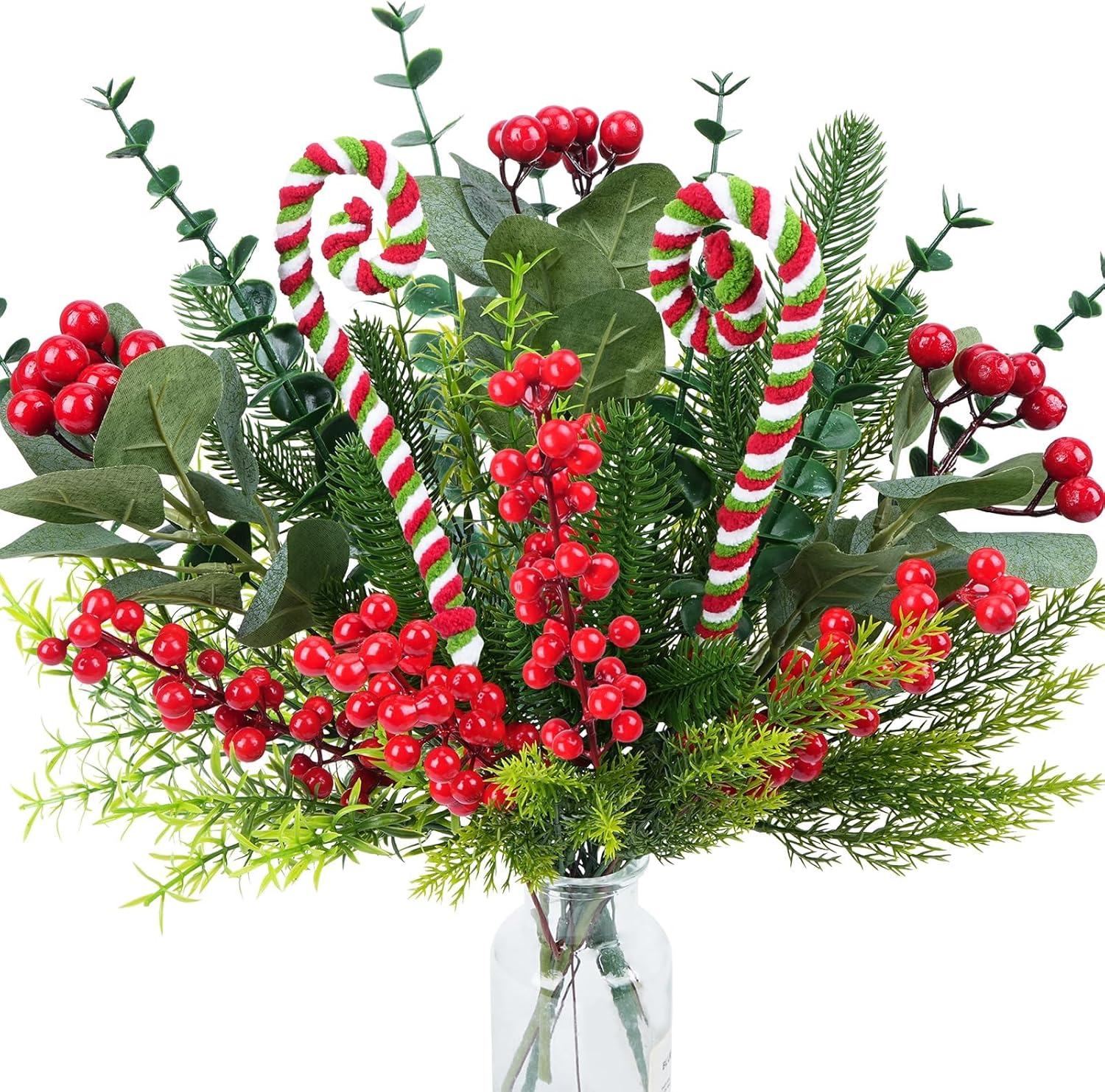 Amazon.com: MHMJON 21Pcs Artificial Christmas Flowers,Christmas Flower ...
