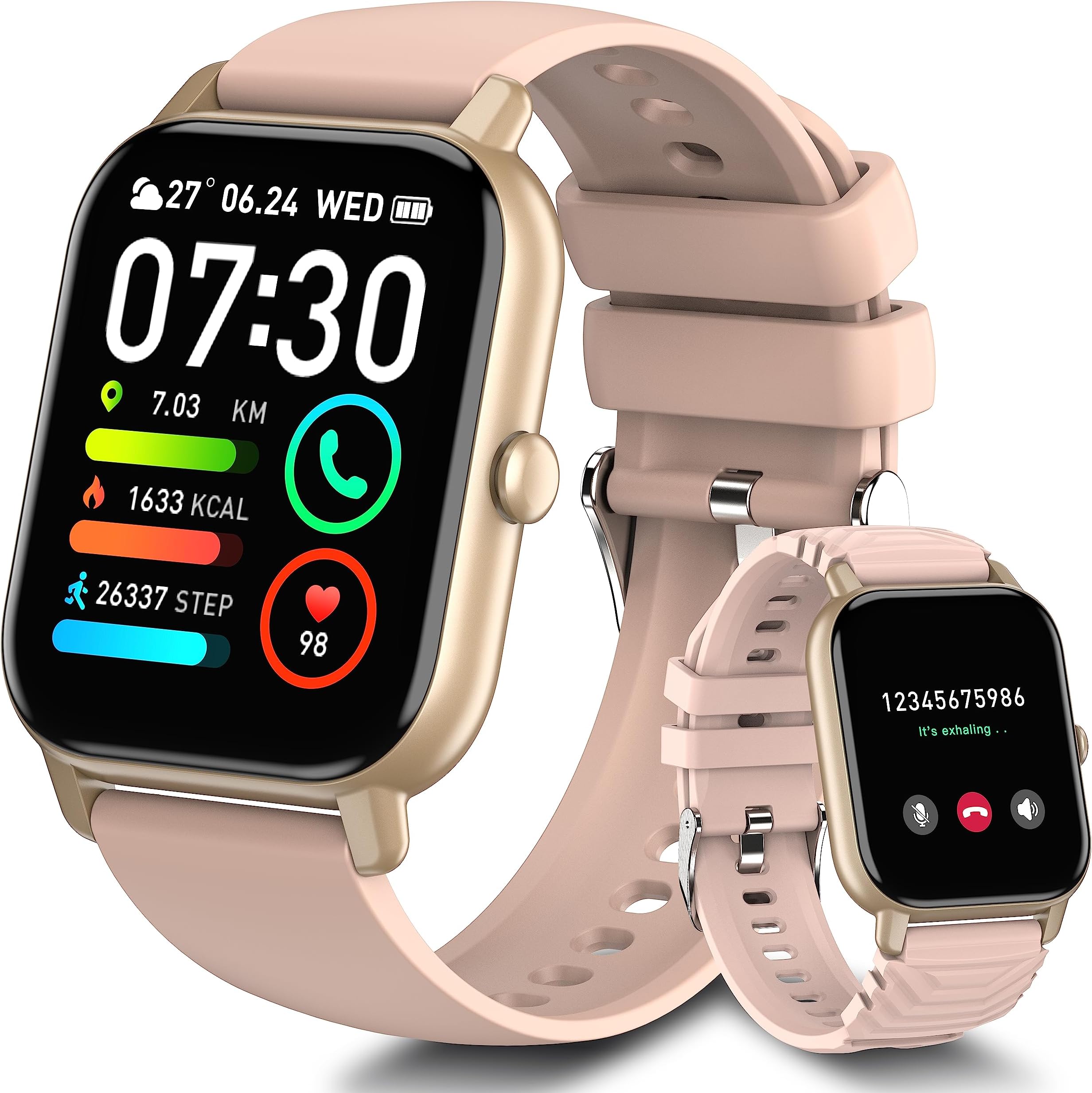 RIZAMZ Smart Watch for Men and Women (Answer/Make Calls) - Alexa Built ...