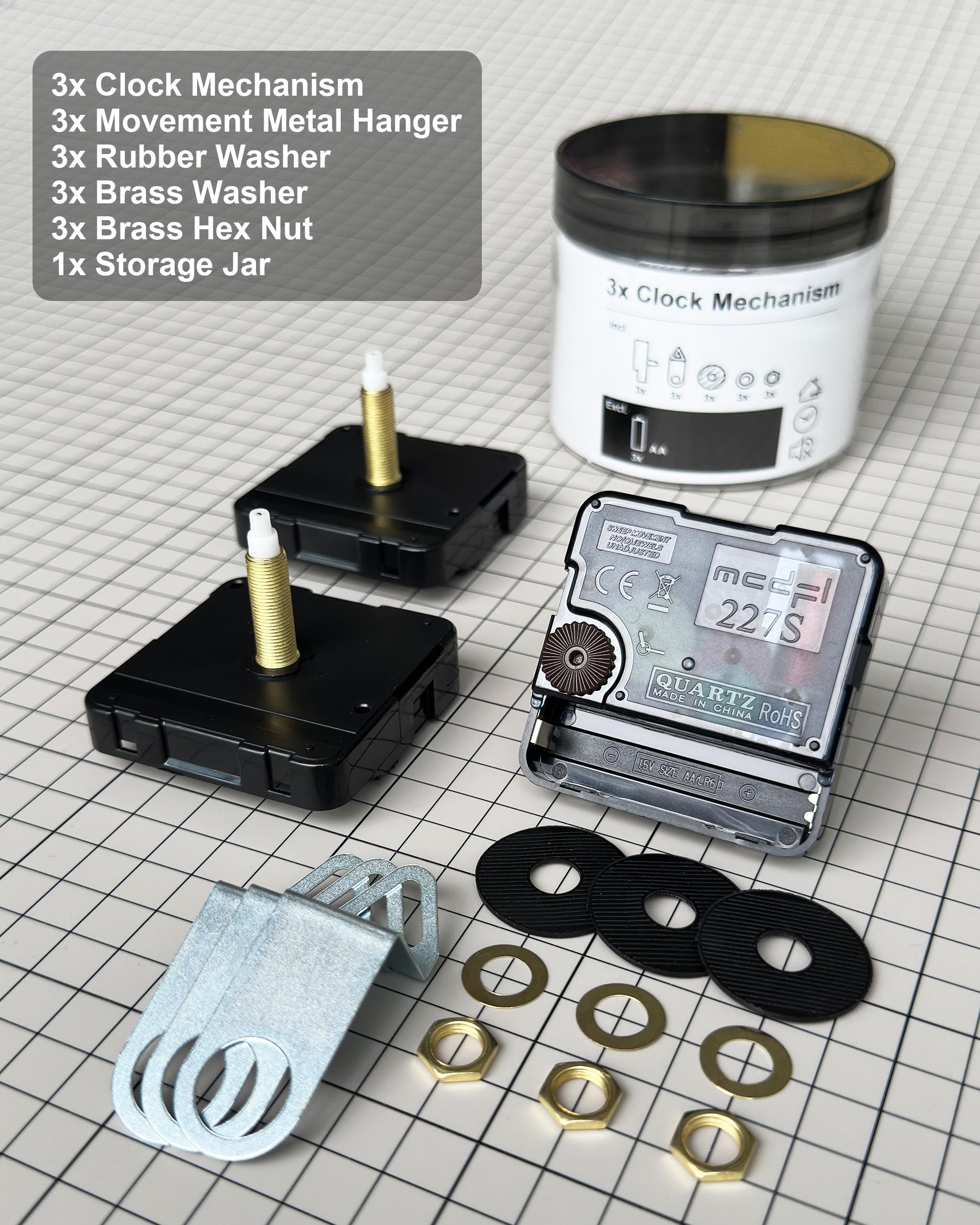 Hardware Kit Clock Movements Silent Set With Long Shaft For Clock