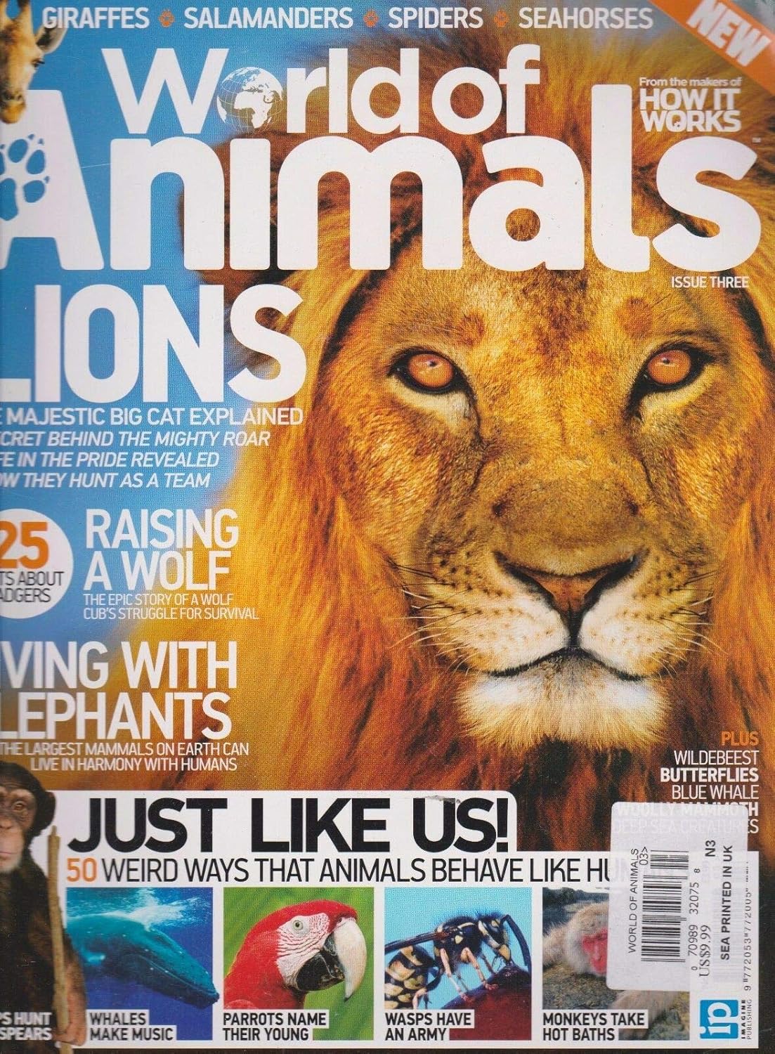 HOW IT WORKS WORLD OF ANIMALS MAGAZINE #3 2014,LIONS THE MAJESTIC BIG ...