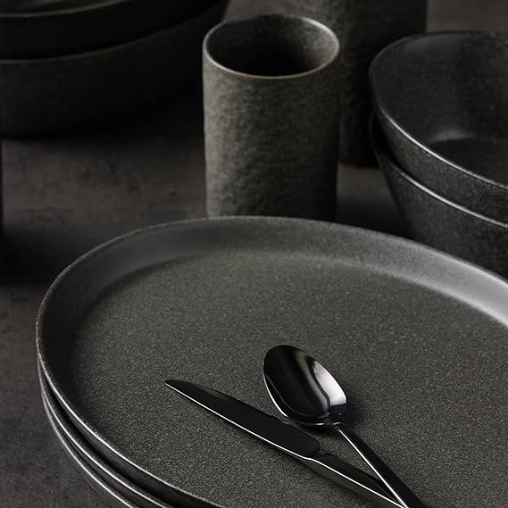 Amazon.com | Stone by Mercer Project KATACHI Stoneware 32-Piece ...