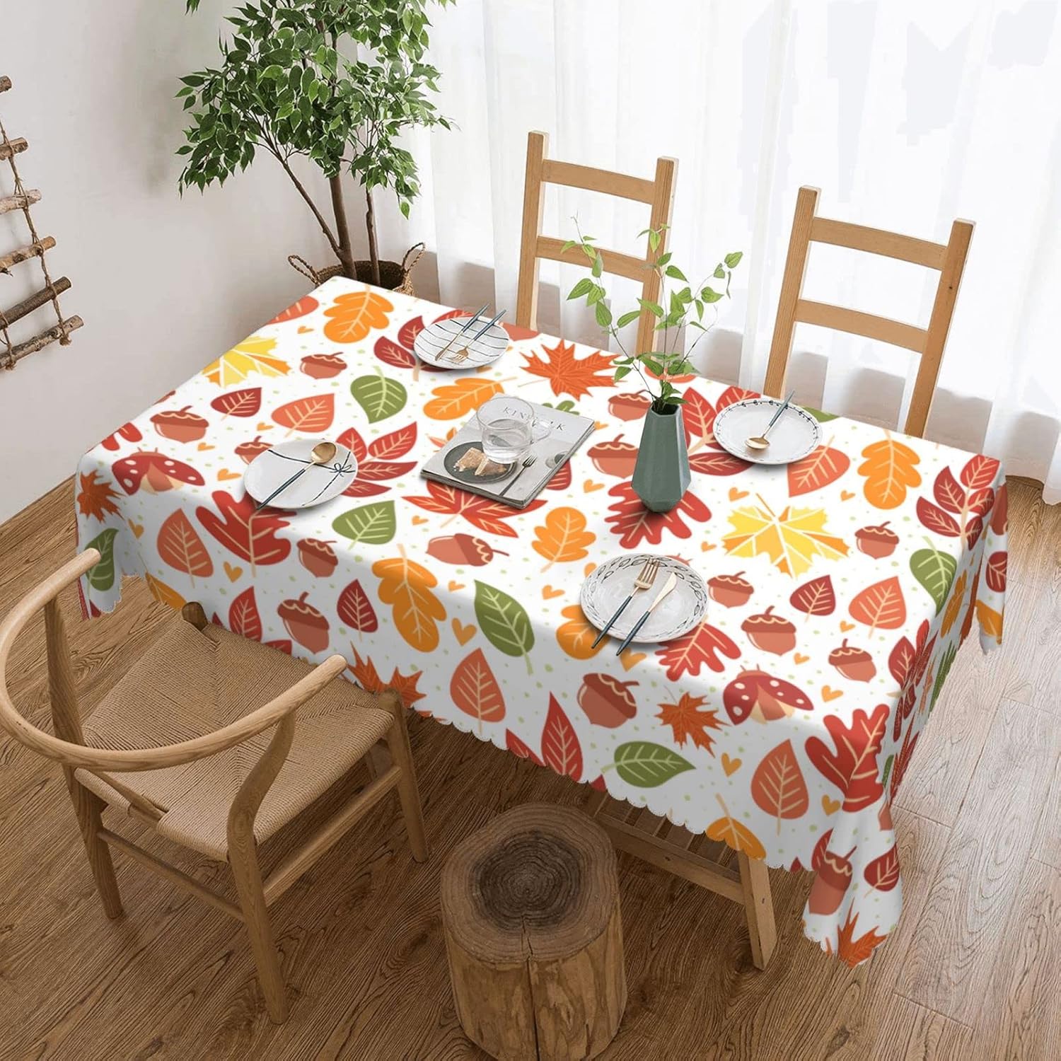 Amazon.com: DEYIMERI Fall Rectangle Tablecloth Table Cover Indoor and ...