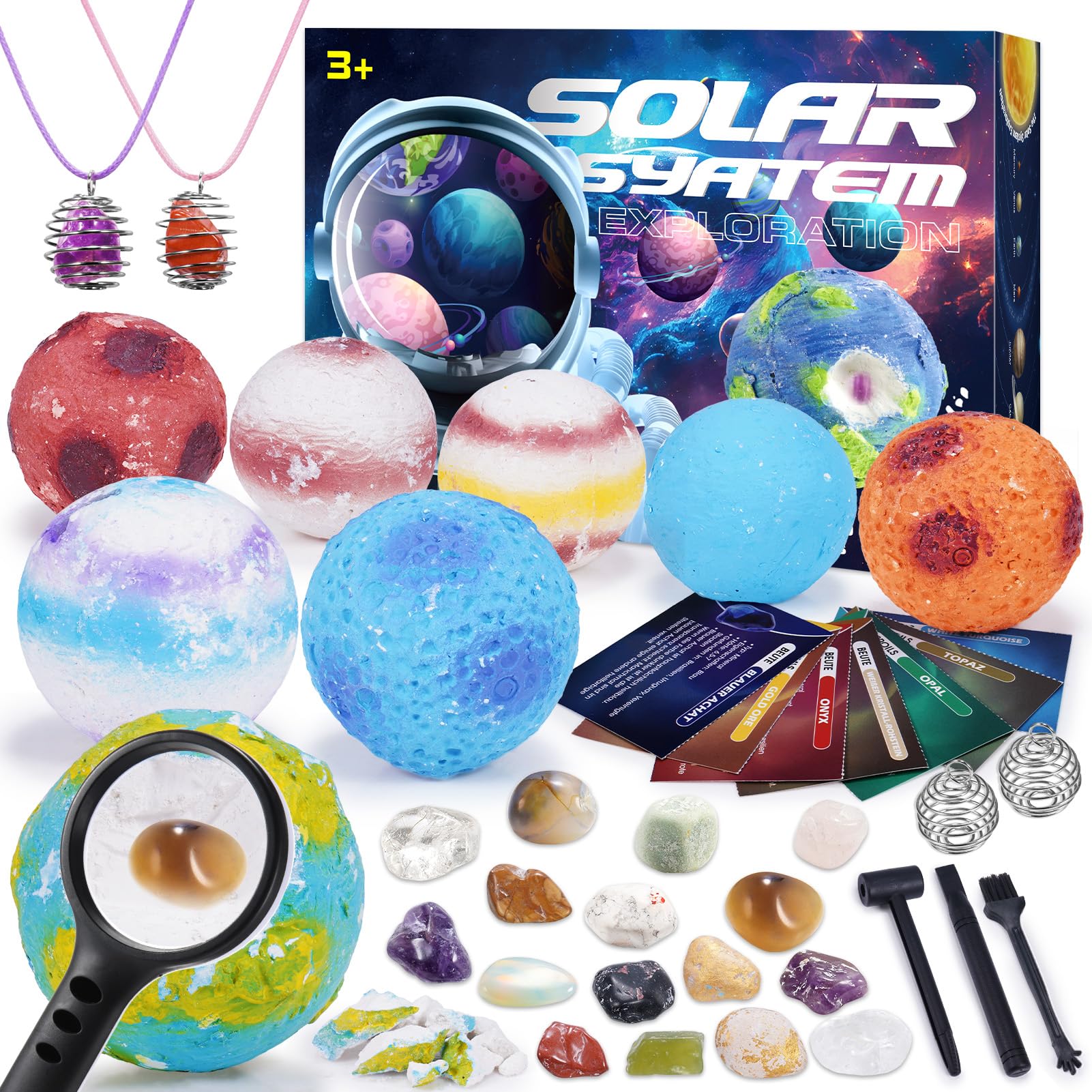 Dig Kit for Kids Toys,Chardfun Planets Excavating Set STEM Toys for Kids Toys for 3-8 Year Old ...