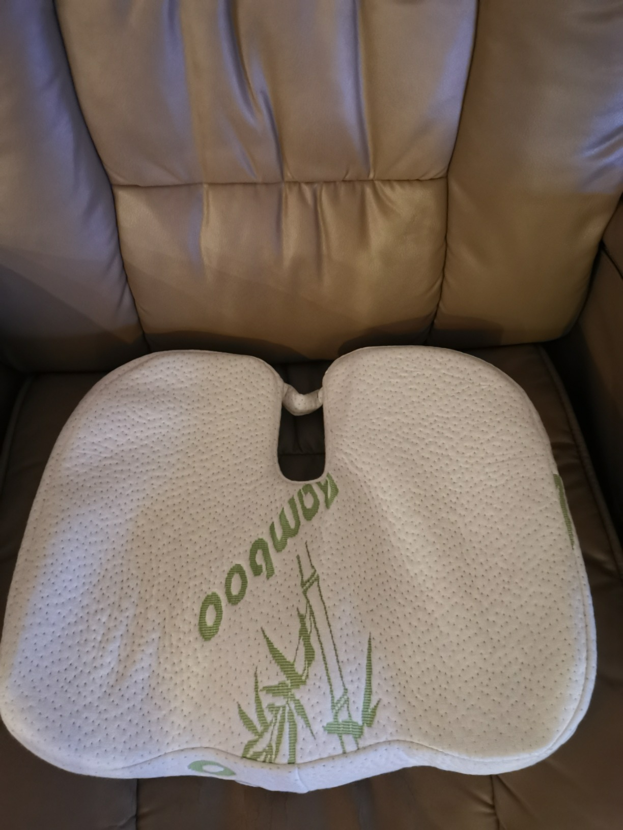 Bamboo Seat Cushion Back Support/Posture/Spine Health Portable Memory ...