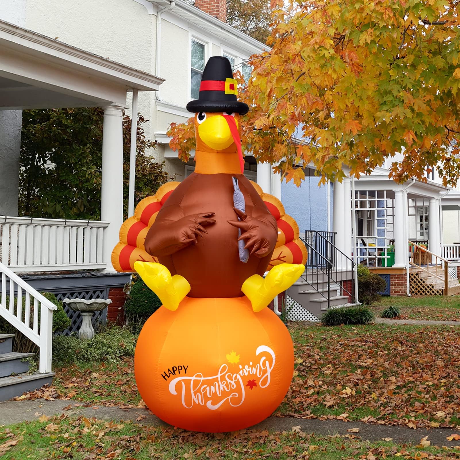 Amazon.com: Joiedomi Thanksgiving Inflatable Decoration 6 FT Turkey on ...