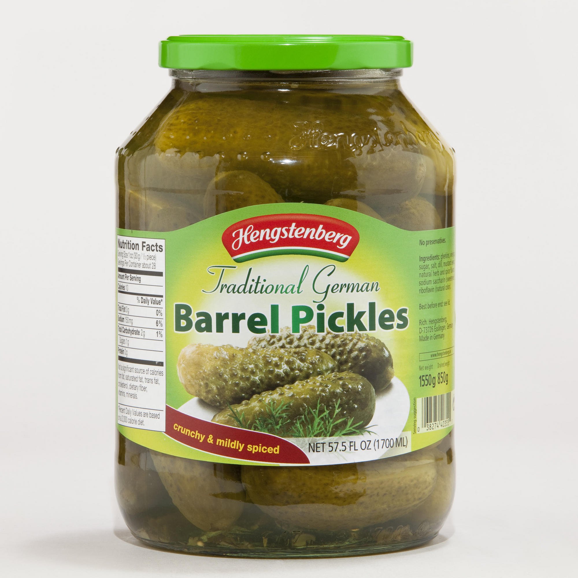 Amazon.com : Hengstenberg Pickle Gherkin Knax Lrg : Dill Pickles ...