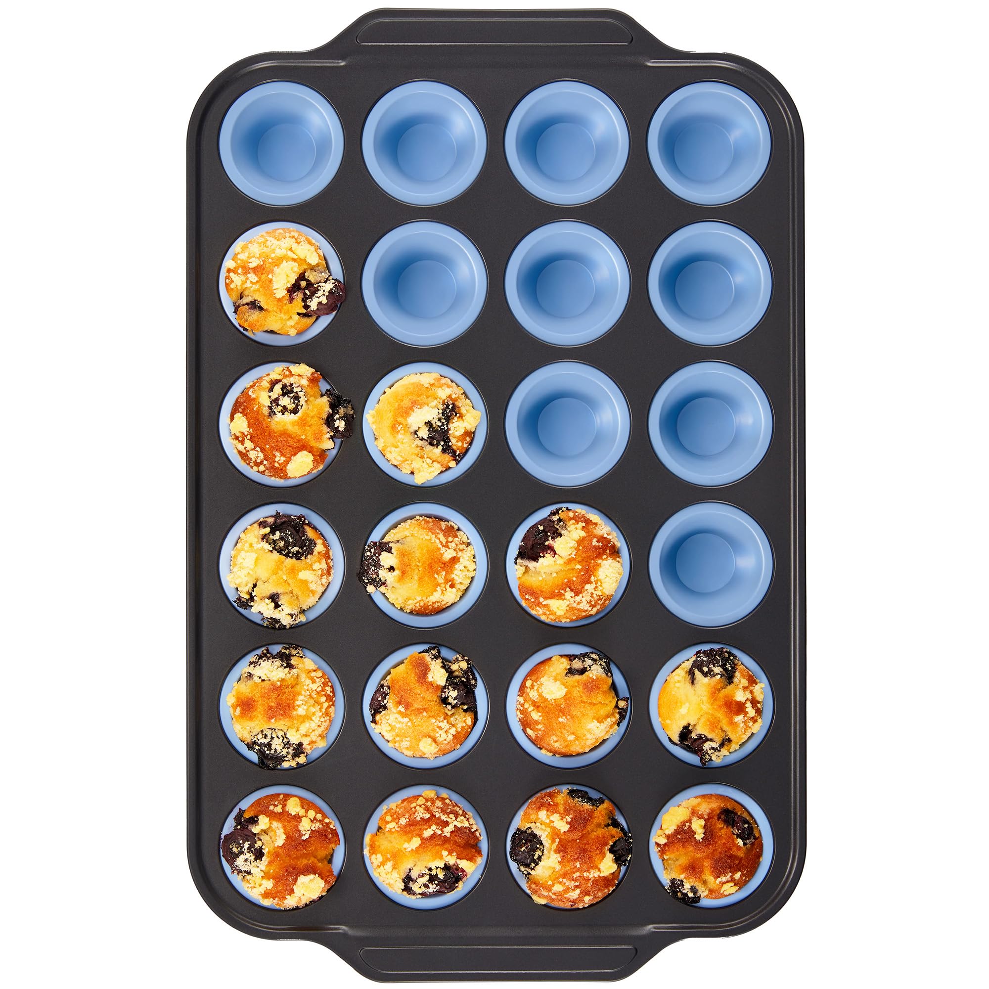 Amazon.com: BRONYPRO Silicone Mini Muffin Pan with Metal Frame, Egg ...