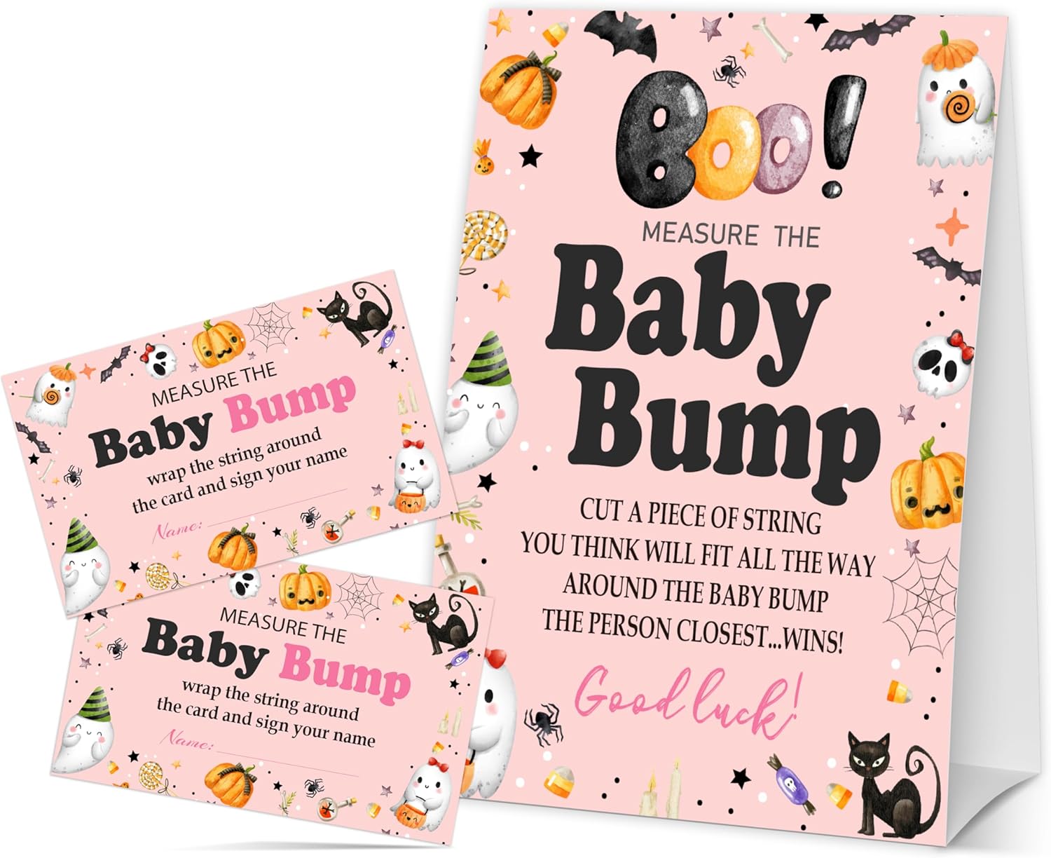 Amazon.com: seclate Halloween Baby Shower Games, 1 Measure the Baby ...