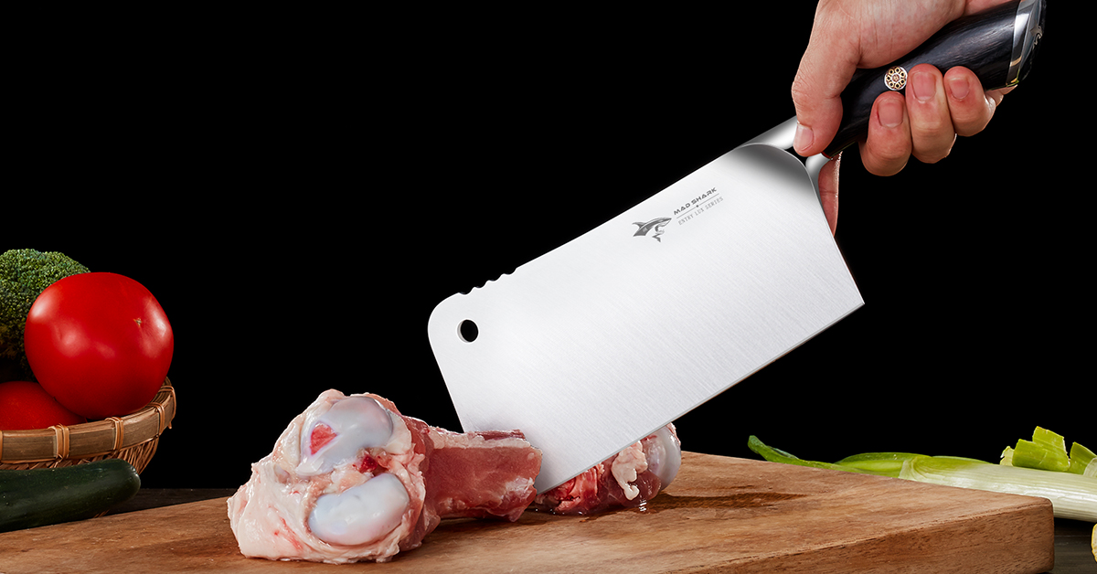 Watch MAD SHARK Professional Bone Chopping Cleaver Knife on Amazon Live