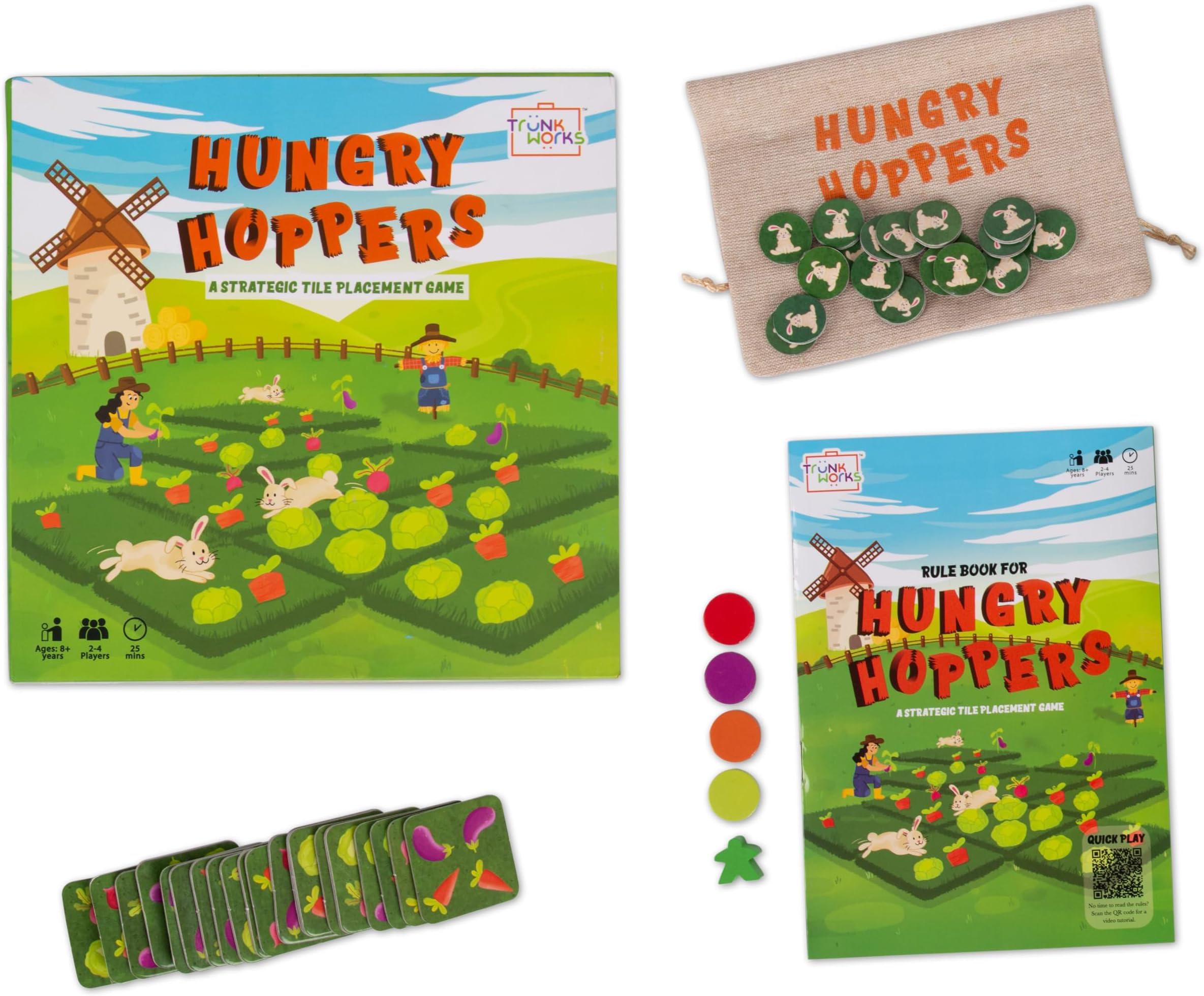 Buy Trunk Works Hungry Hoppers | Family Strategy Board Game for Kids ...